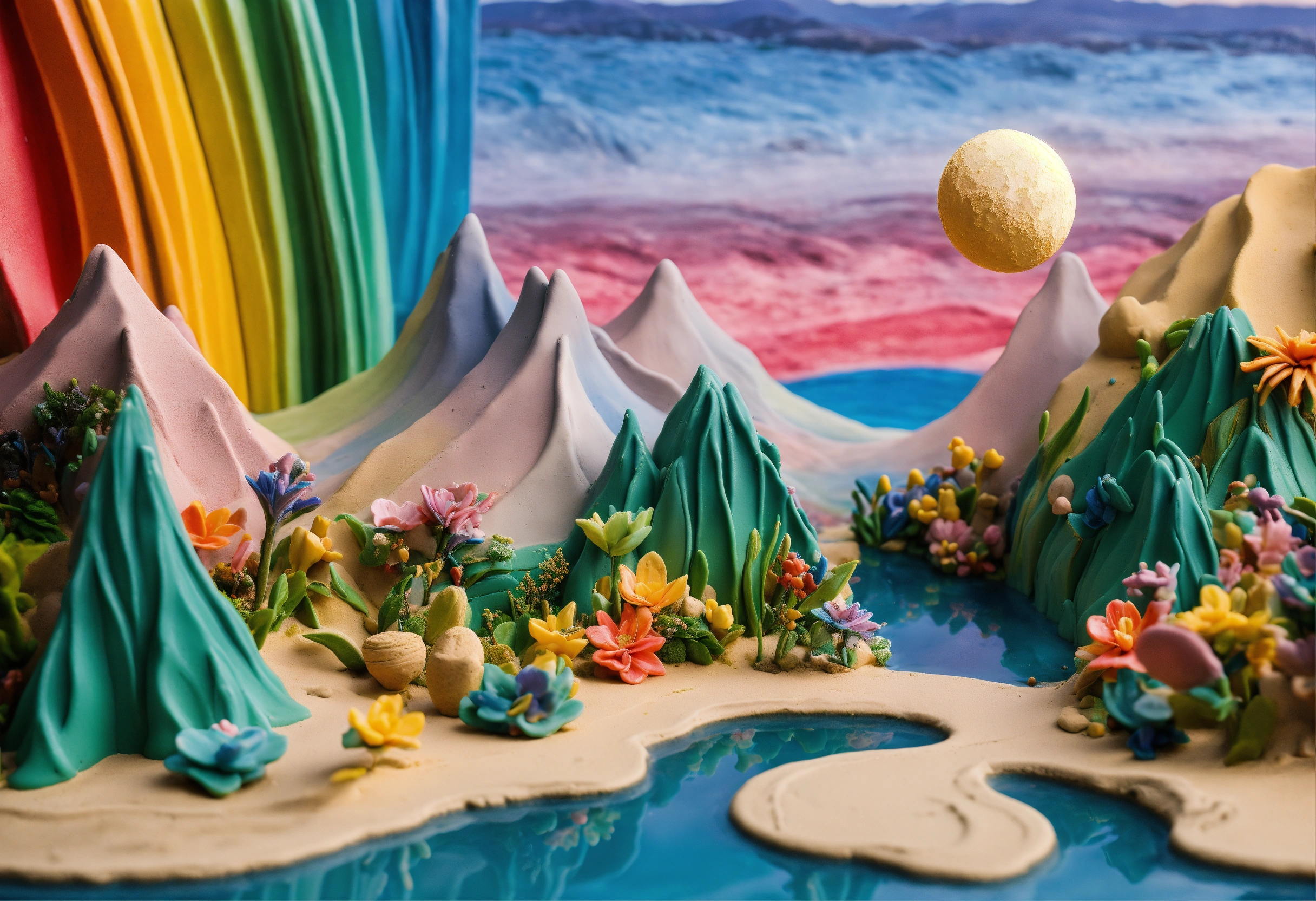 Lexica - Hand-made modeling clay, floral-inspired, salvador dali ...
