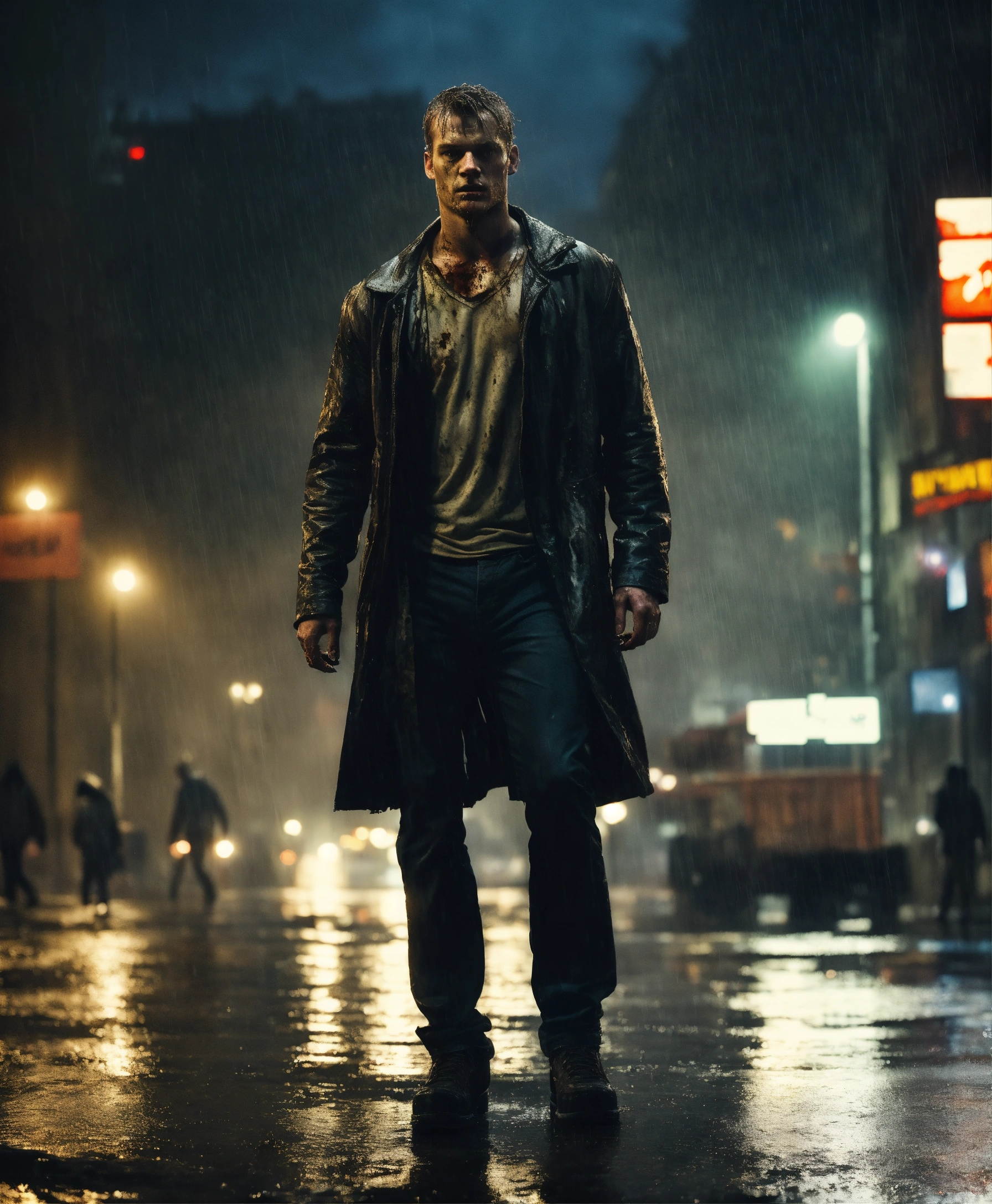 Lexica - Beautiful tall strong man, kinnaman, apocalypse, dark, walk ...