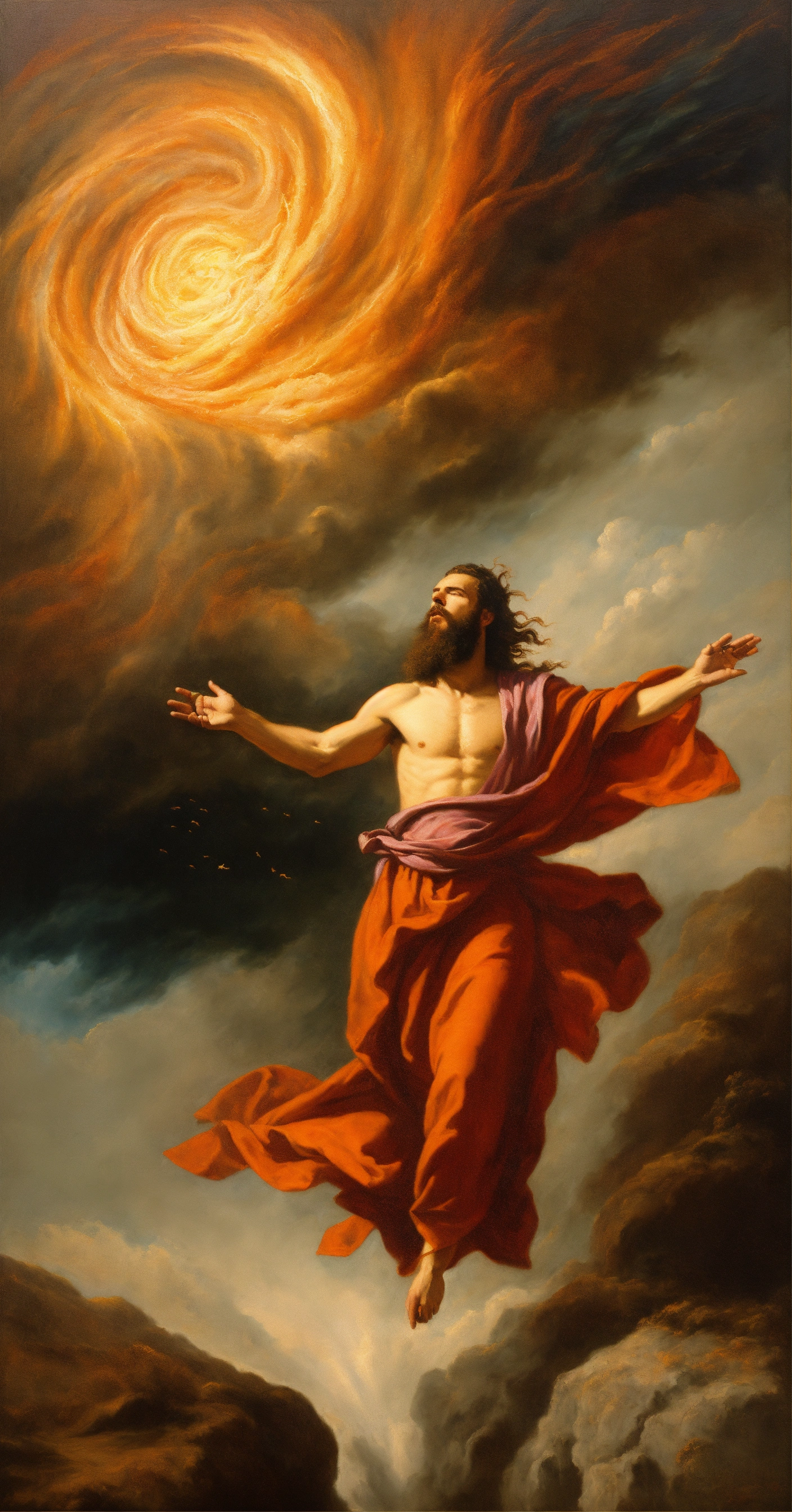 Lexica - Elijah the prophet caught in the majestic Whirlwind, high ...