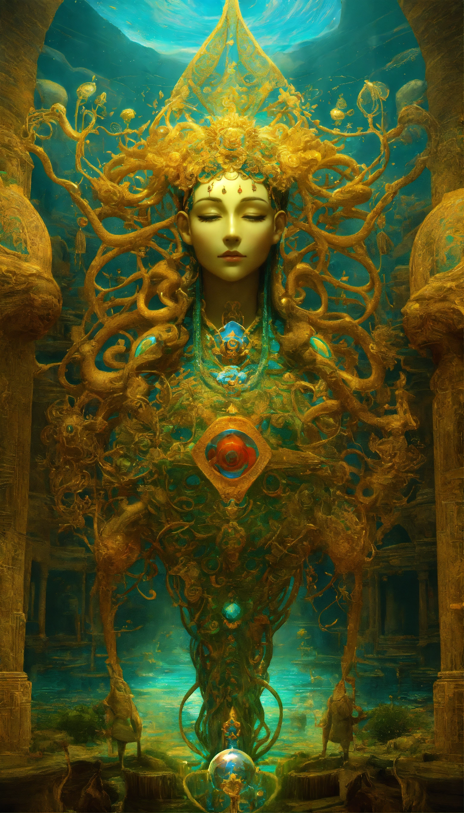 Lexica - Monje taoísta tesseract cuerpo fractal perspectiva de tres ...