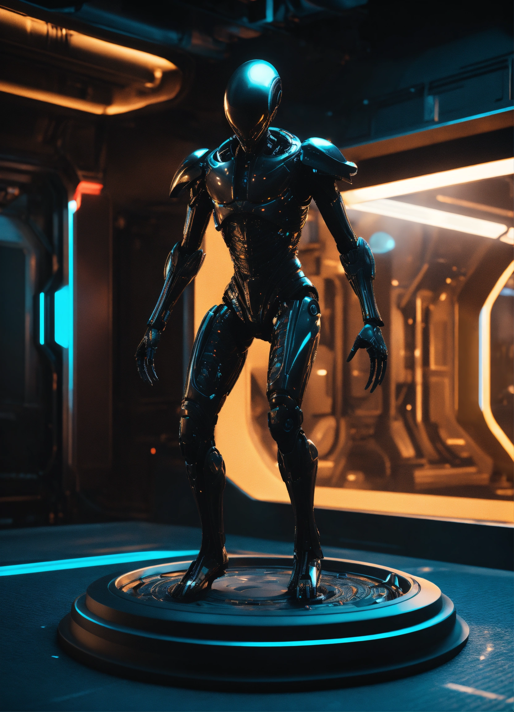 Lexica - Image of a male alien being, non-threatening, full body ...