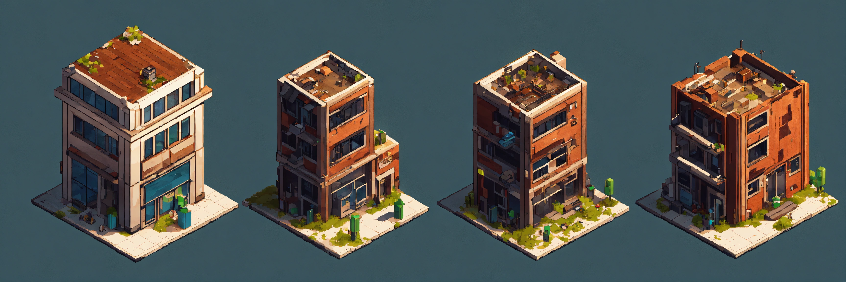 Lexica - Isometric. Upgrade evolution progression of a post-apocalyptic ...