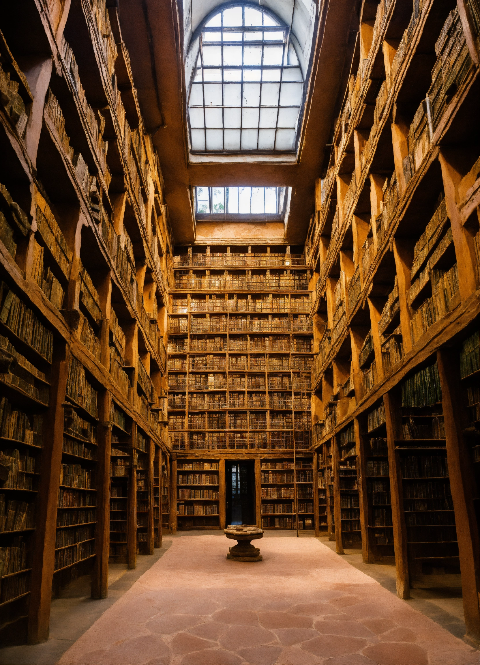 Lexica - Library full of ancient clay tablets, massive library