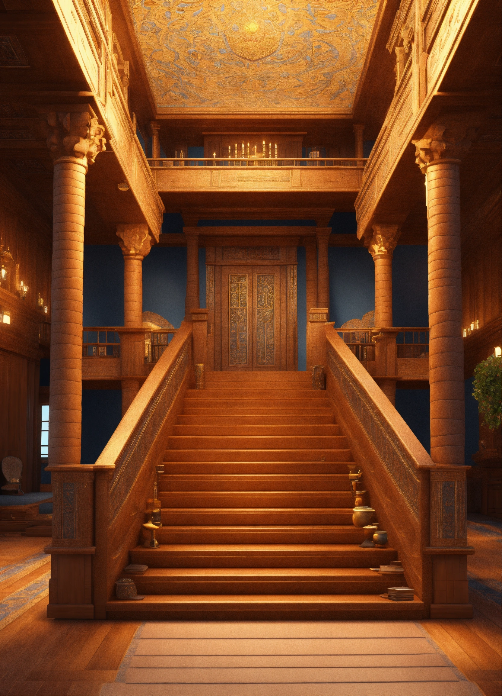 Lexica - Stairs of a magnificent Jewish ark at the front of the ...