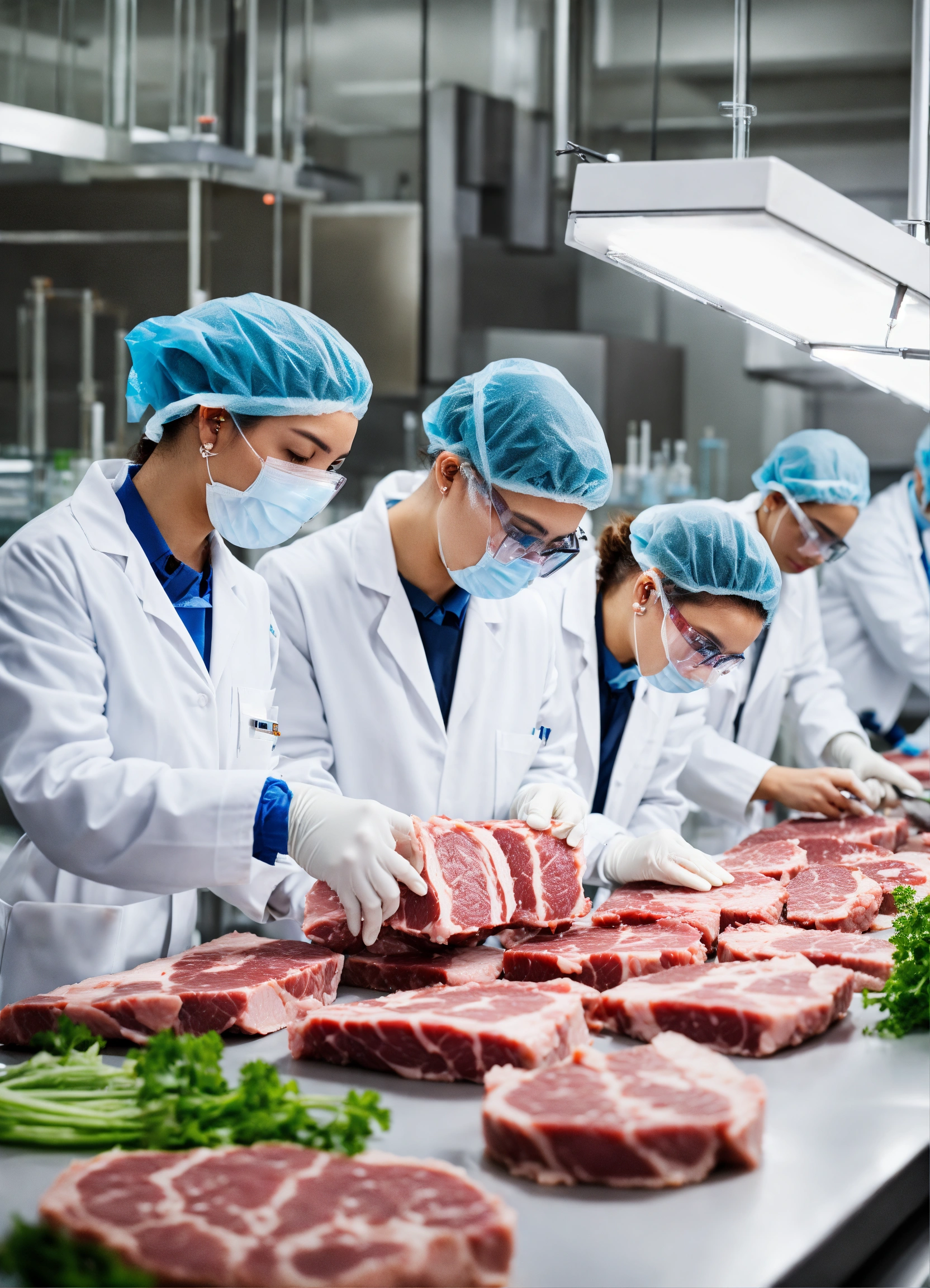Lexica - Groupd of diverse scientiste wearing lab coats working on ...