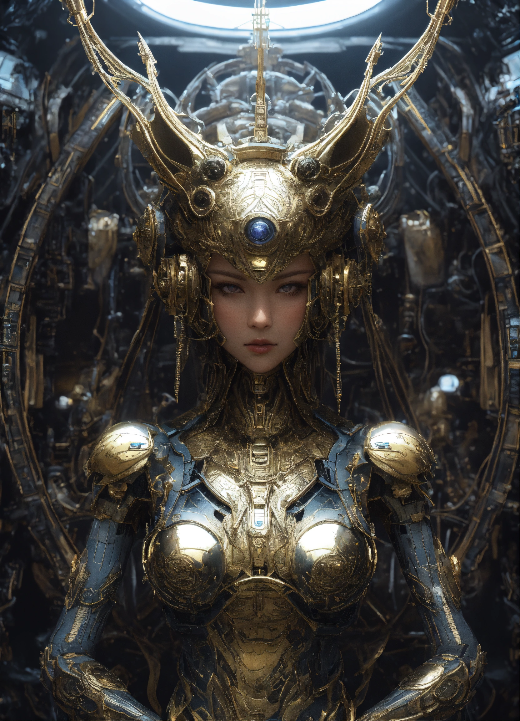 Lexica - Frontview 3D rendering of a alien in spaceship with cat ears ...