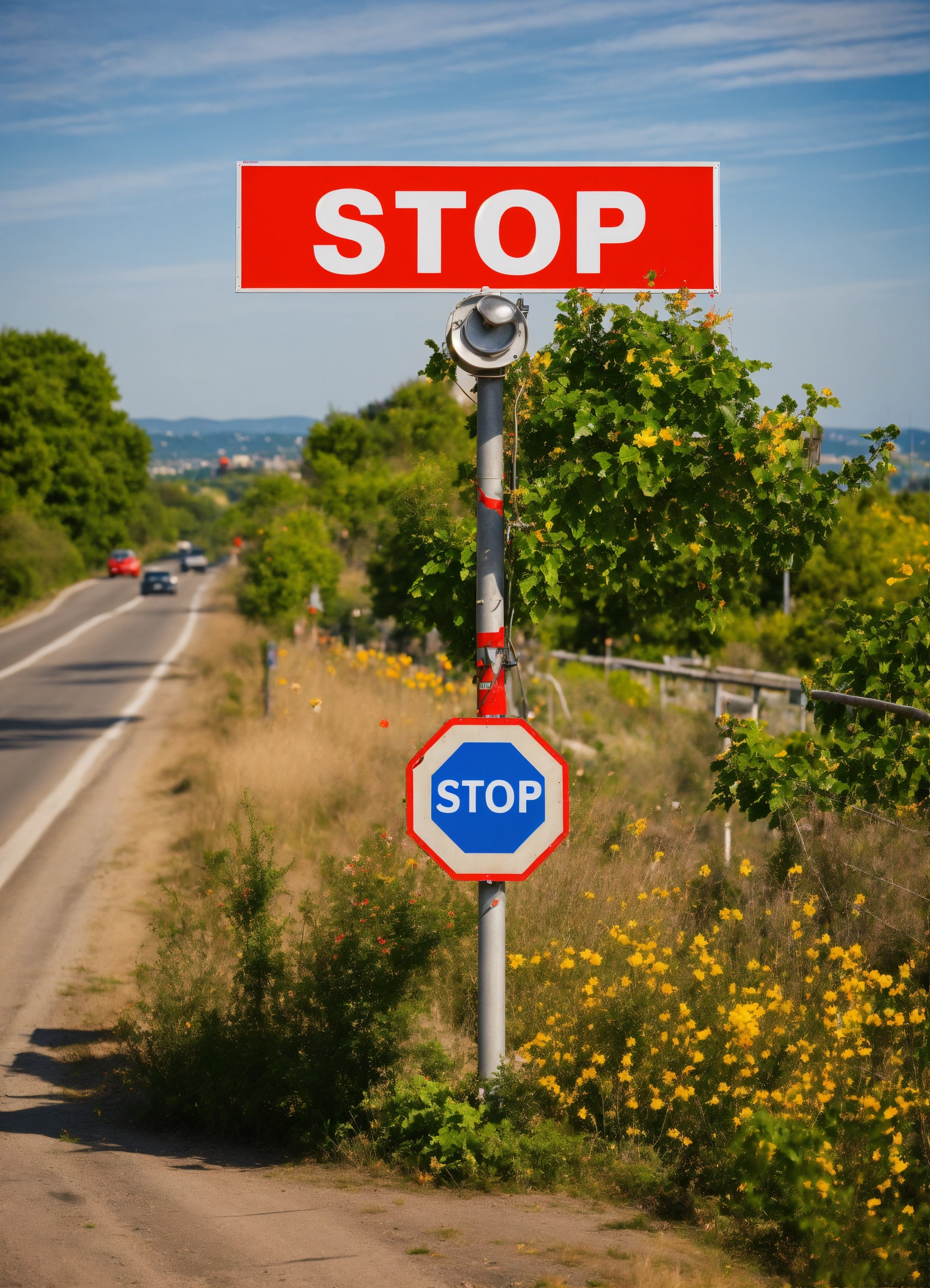 Lexica - Photo d'une panneau attention stop