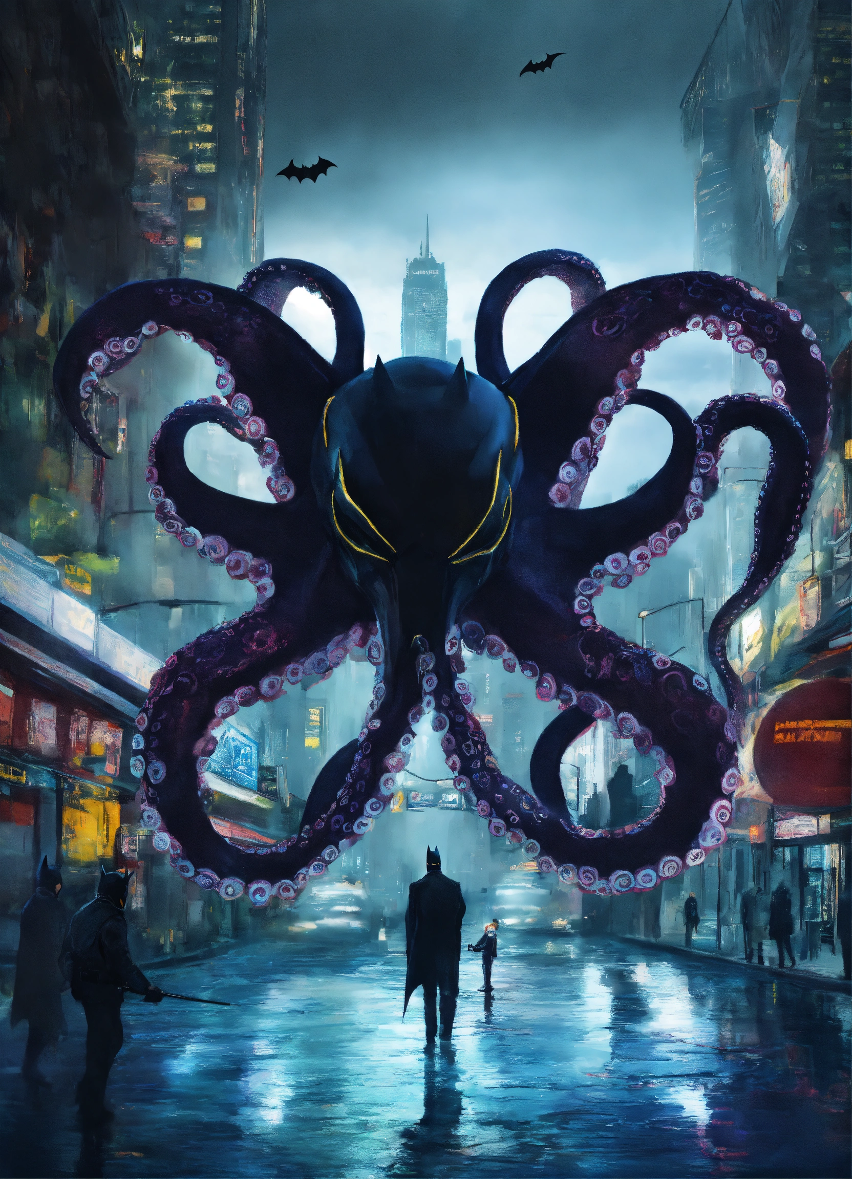 Lexica - Batman logo octopus reastic