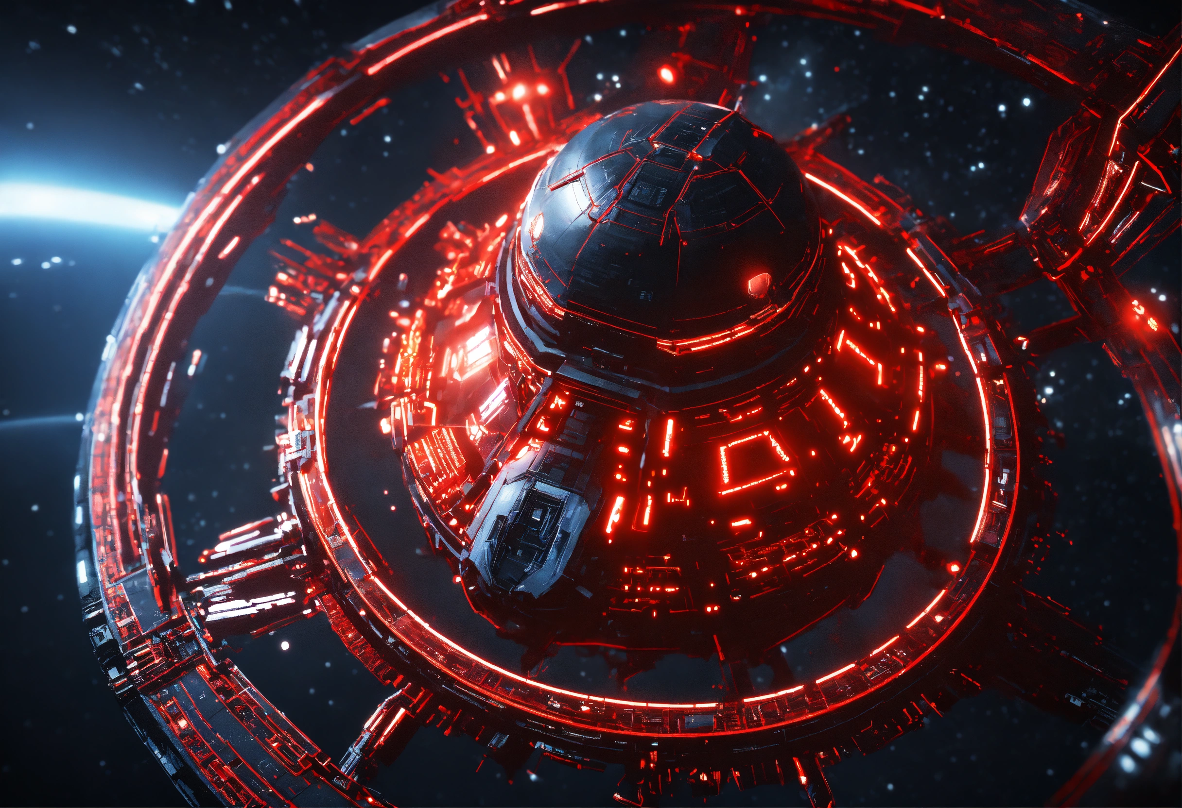 Lexica - Zoom out on fleet of long black organic insect like space ...