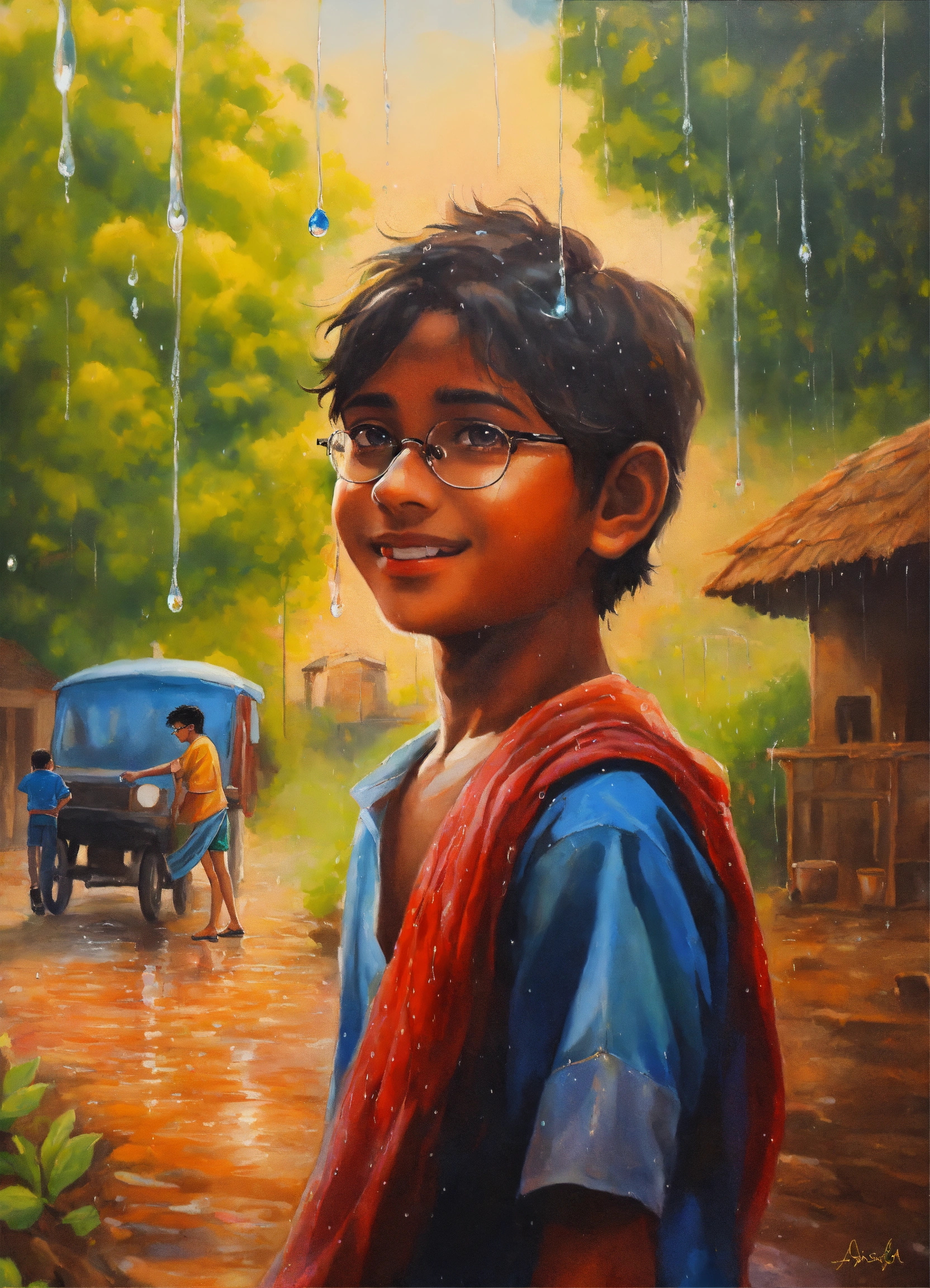 Lexica - A young Indian boy in love imagines his lover as a drop of ...