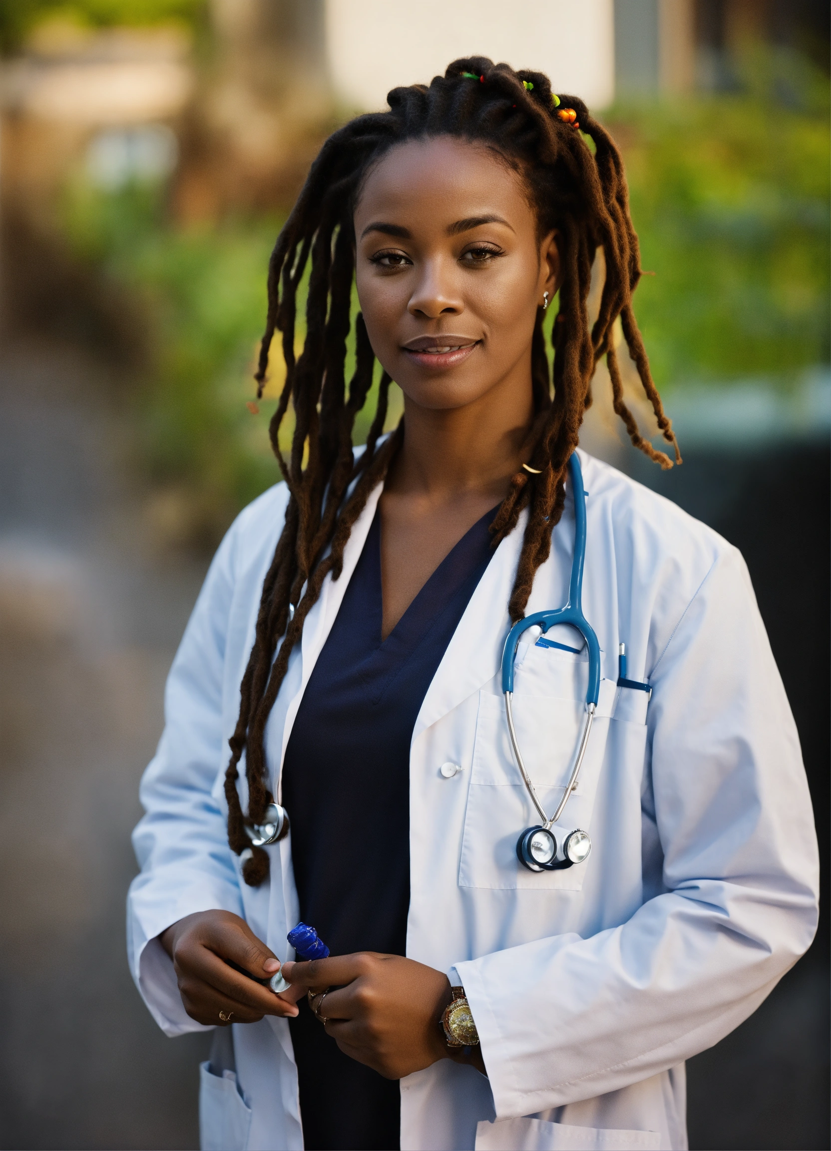 Lexica - Women doctor with dreads