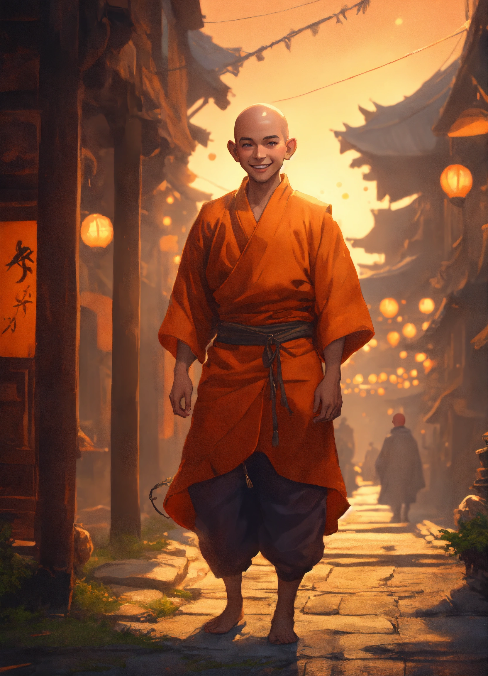 Lexica - Detailed skinny male halfling grinning with playful expression ...