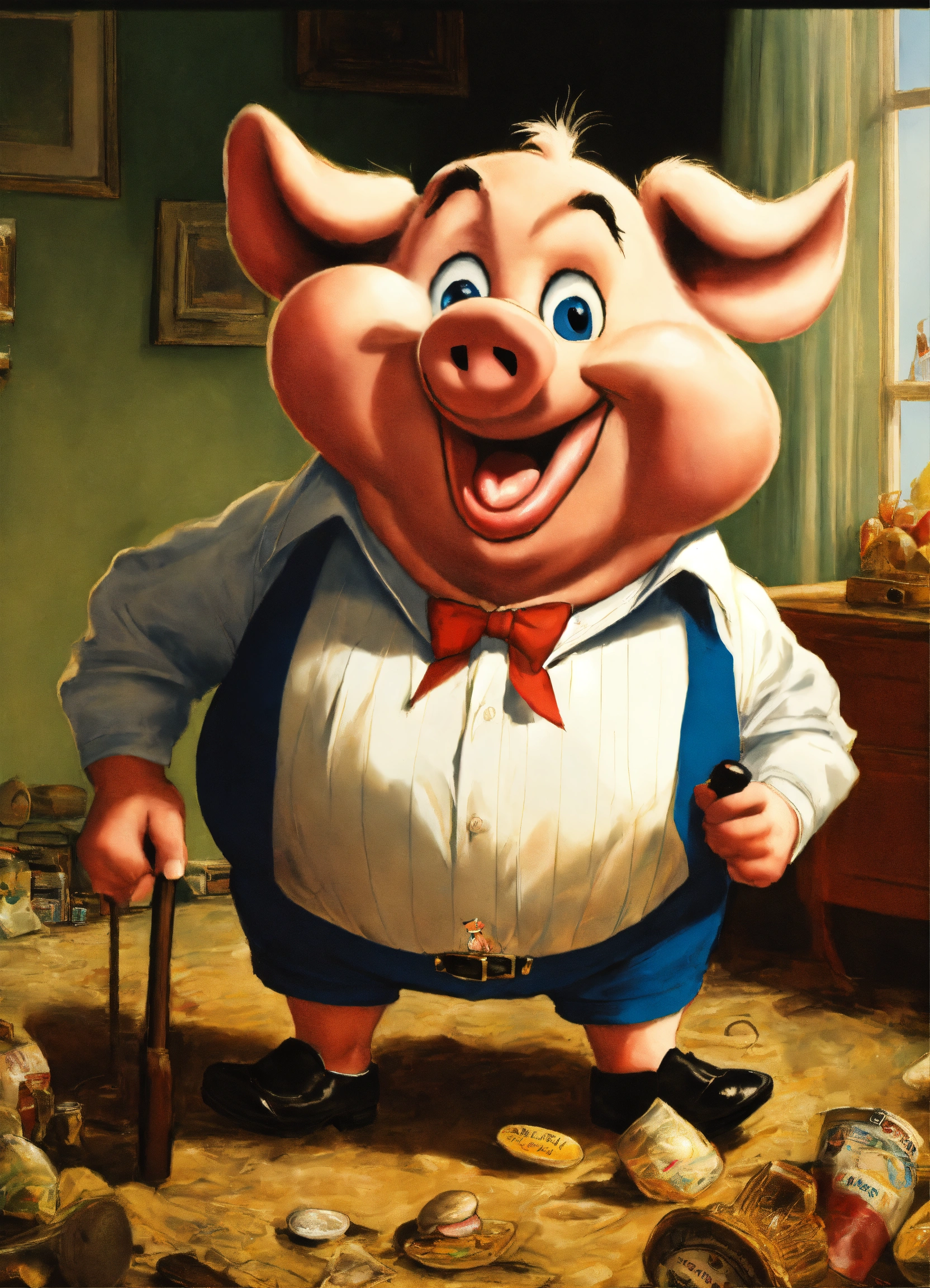 Lexica - Chris Christie as porky pig