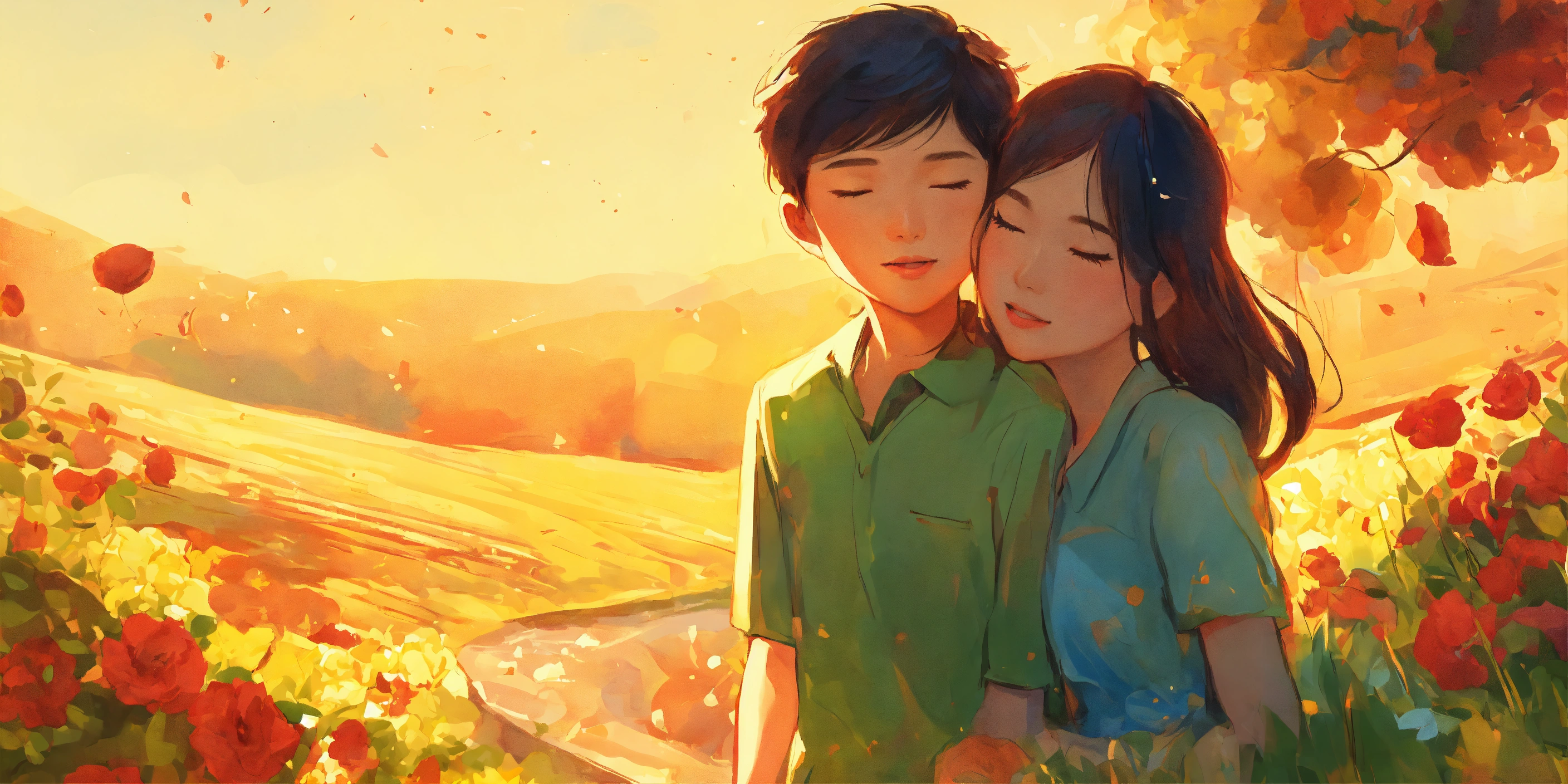 Lexica - Boy and girl friendship in the style of illustrator Thanh Le ...