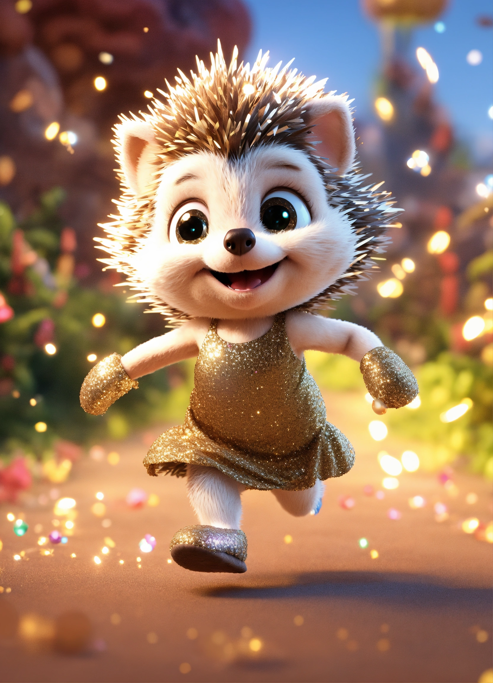Lexica - Disney cartoon character, chibi, kind hedgehog glittery ...