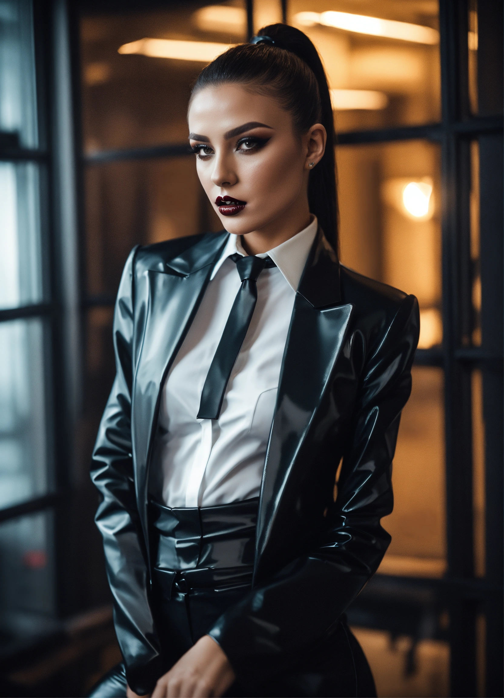 Lexica - Cinematic, stunning seductress woman fashion model, modern ...