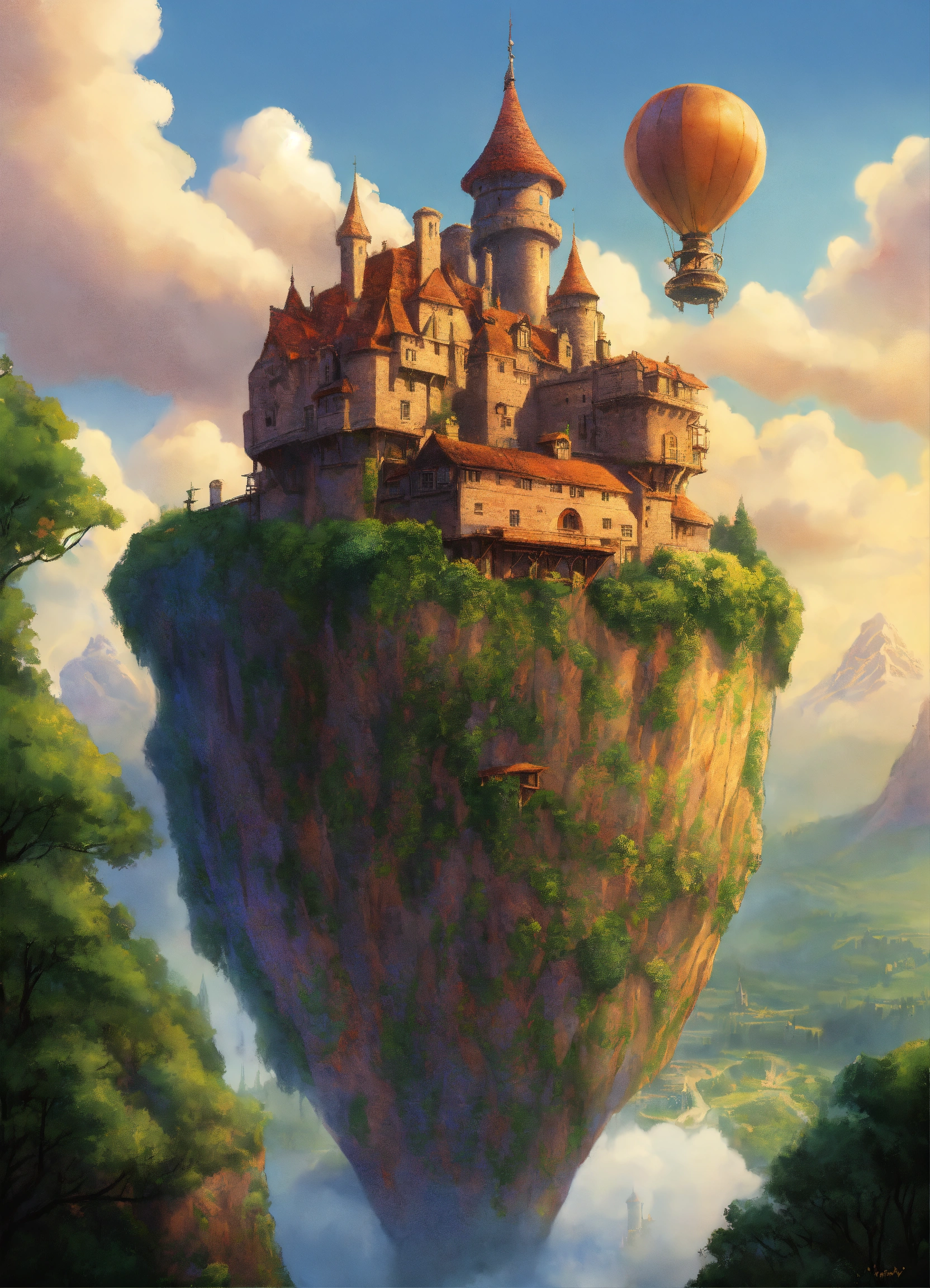 Lexica - Pixar dreamwork studio, castle in the sky