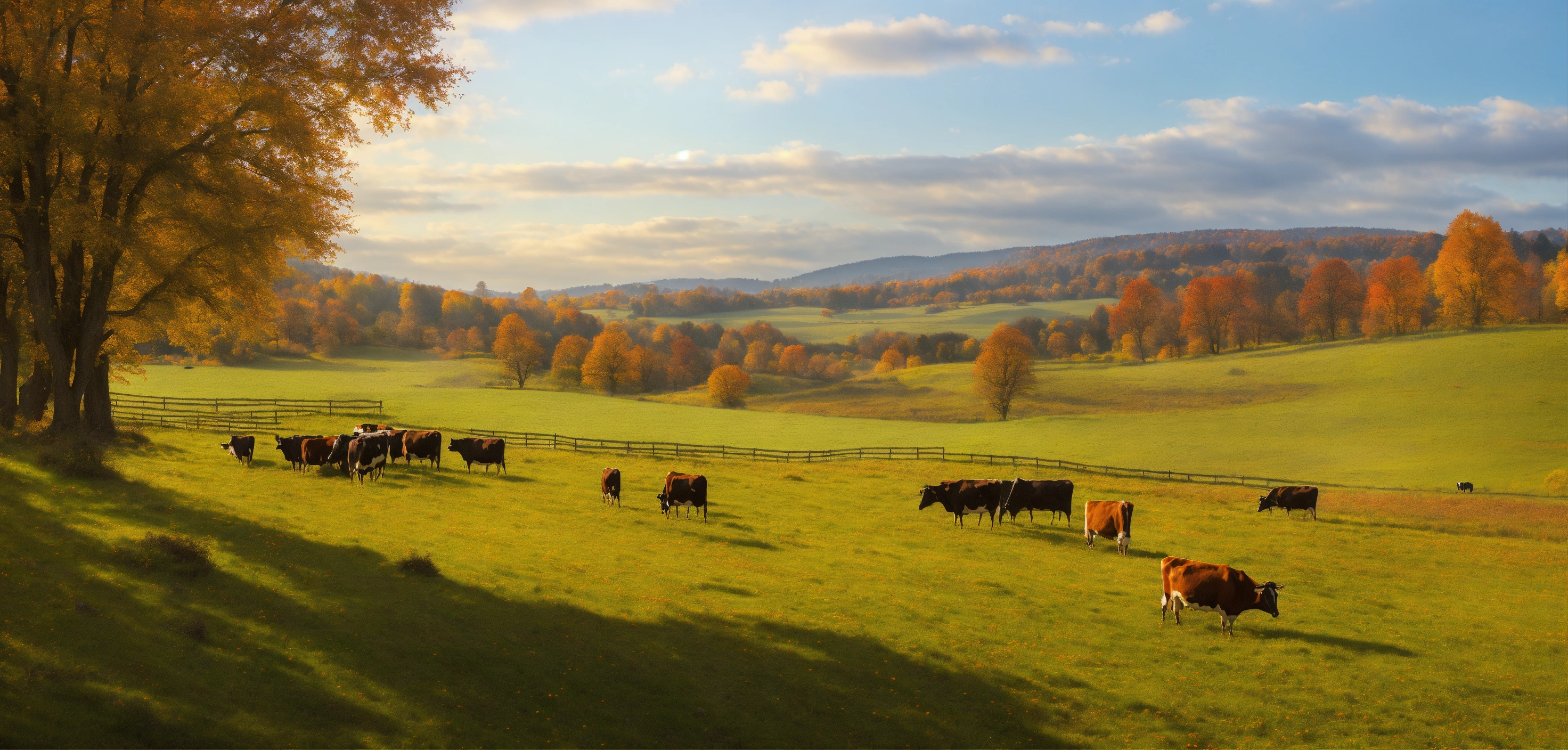 Lexica - A serene fall meadow landscape in the daytime. high-definition ...