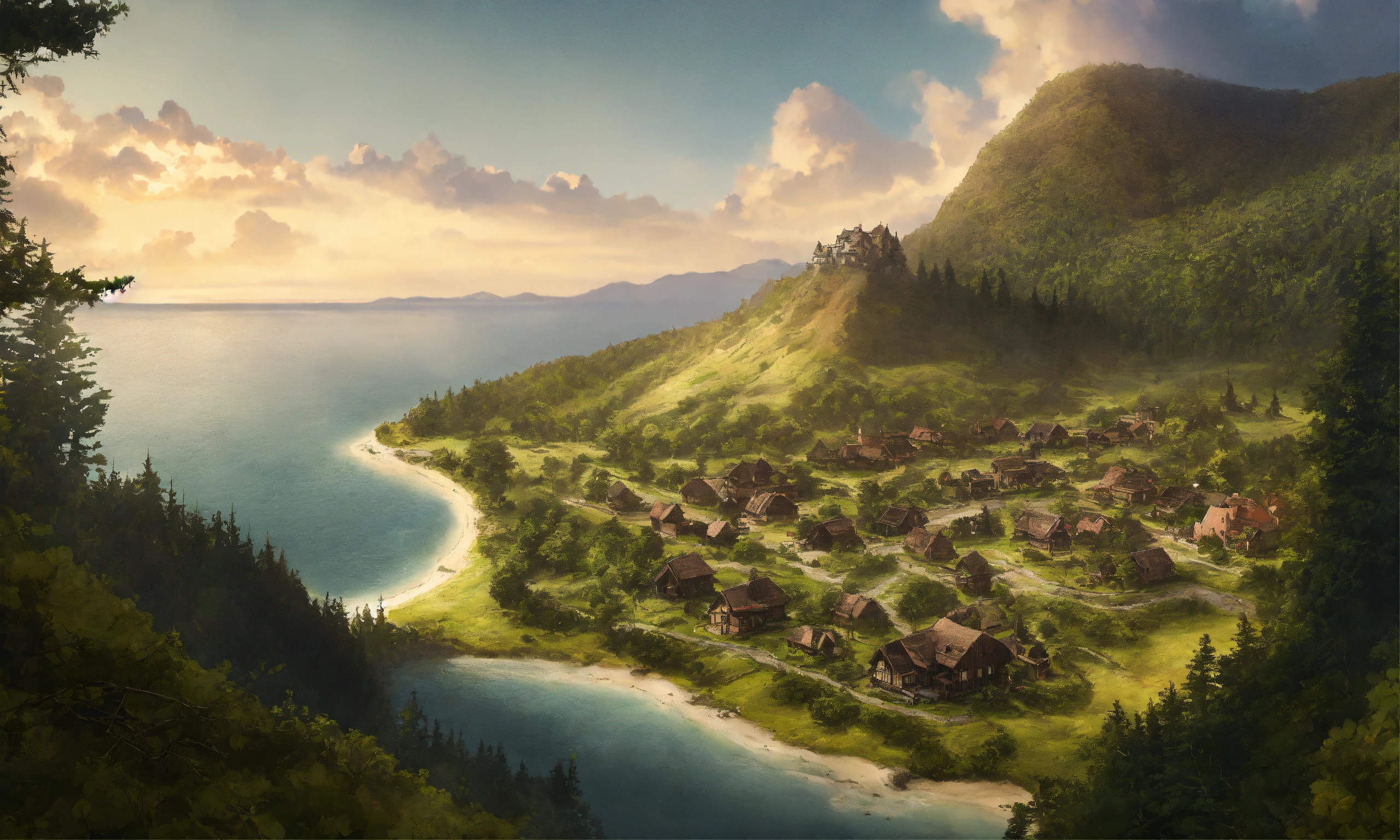 Lexica - Streetmap of coastal Colonial fortified frontier hamlet pine ...