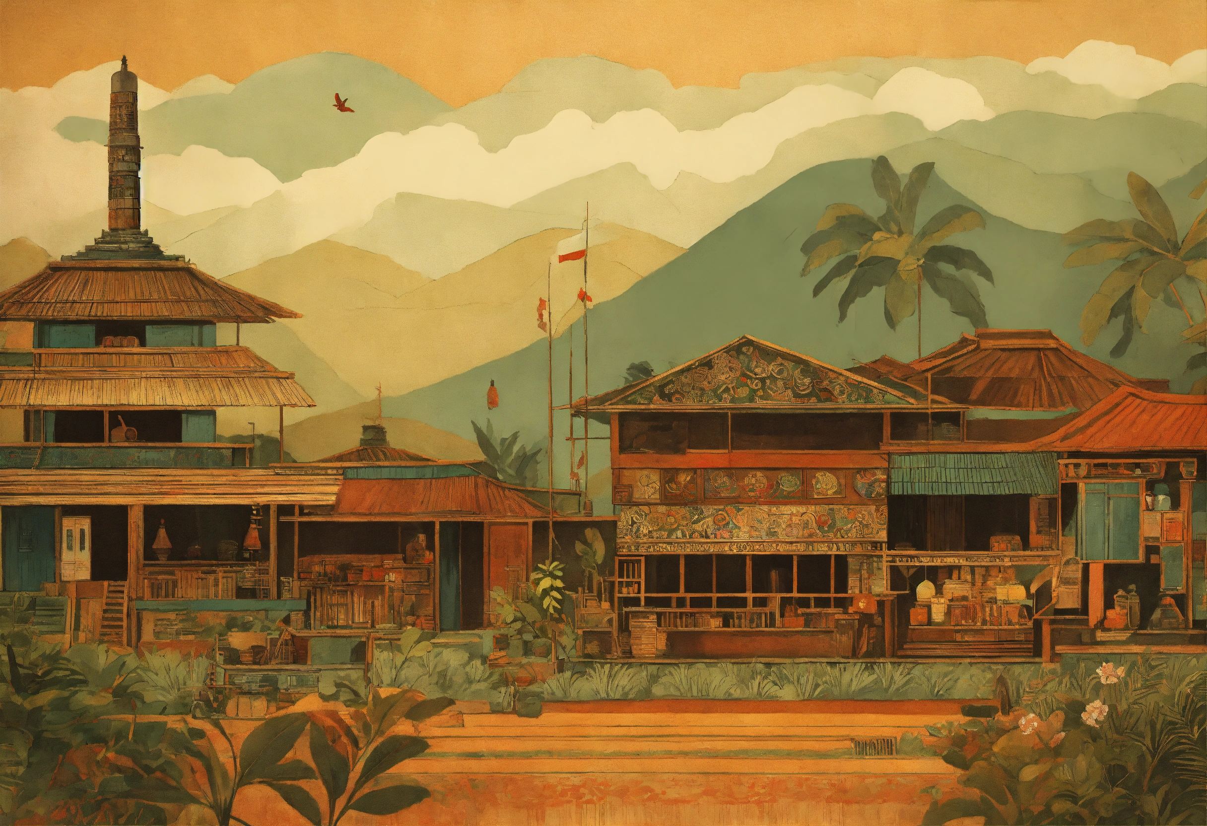 Lexica - Indonesian folk art, Industrial Revolution, vintage modern ...