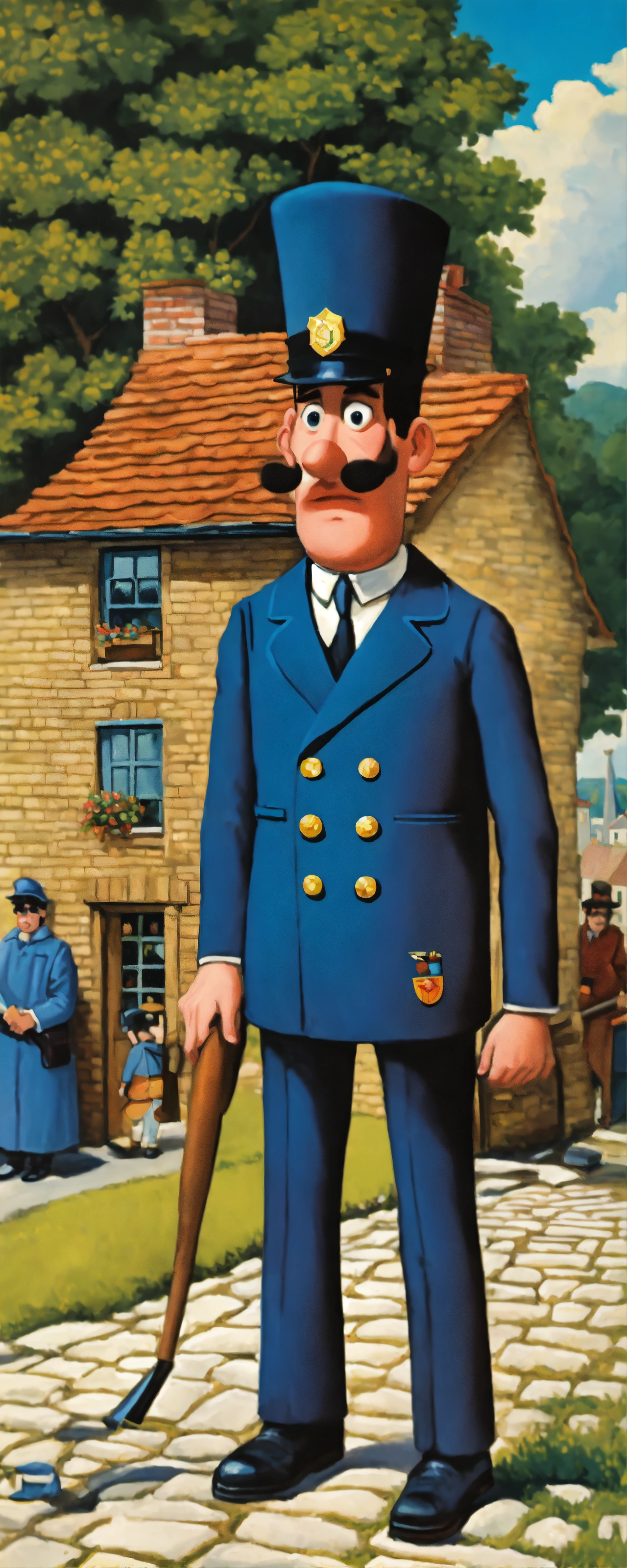 Lexica - Fine illustration of the comedy cartoonish character "postman ...