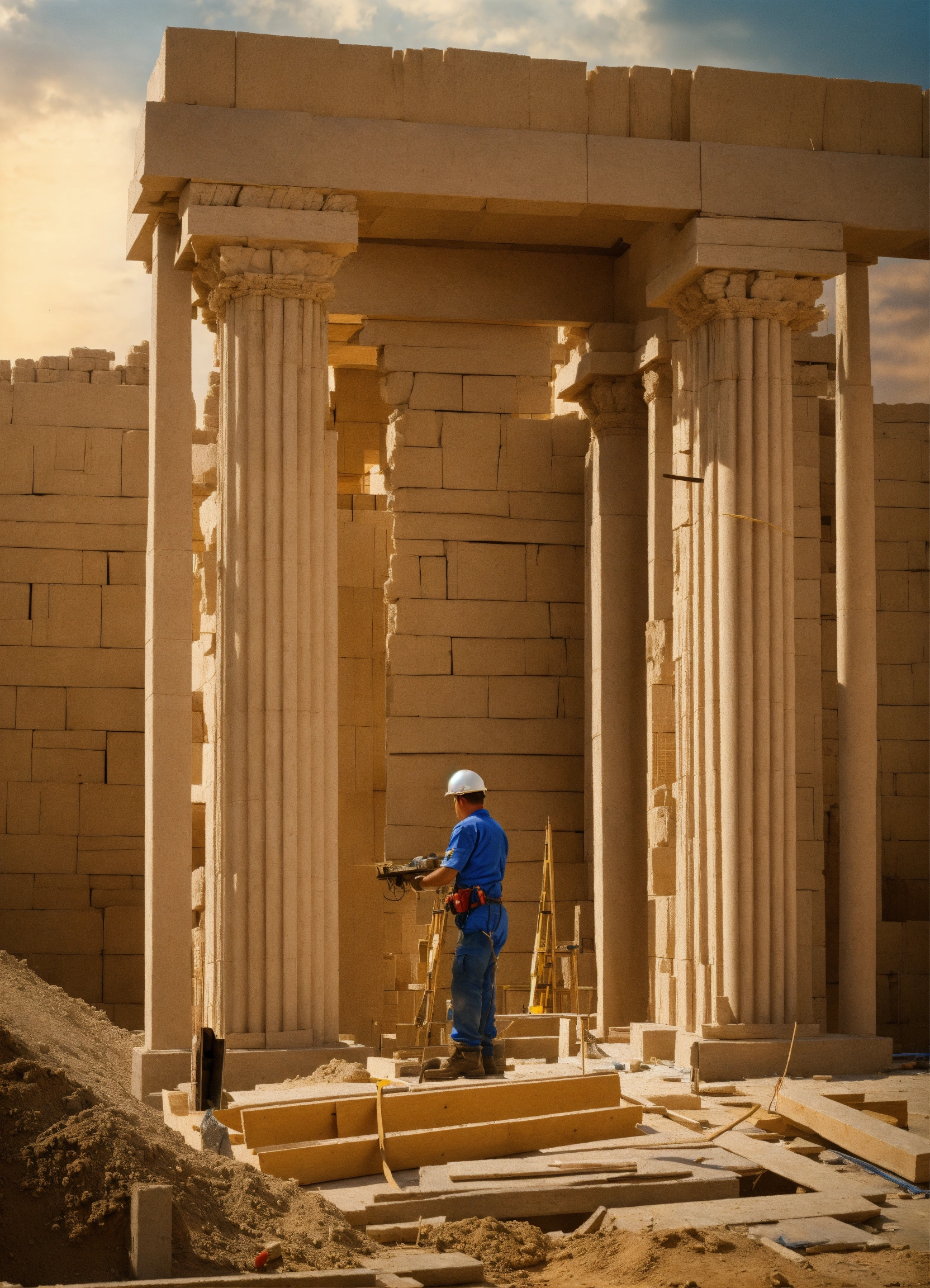 Lexica - A mason working on the king´s Solomon temple construction