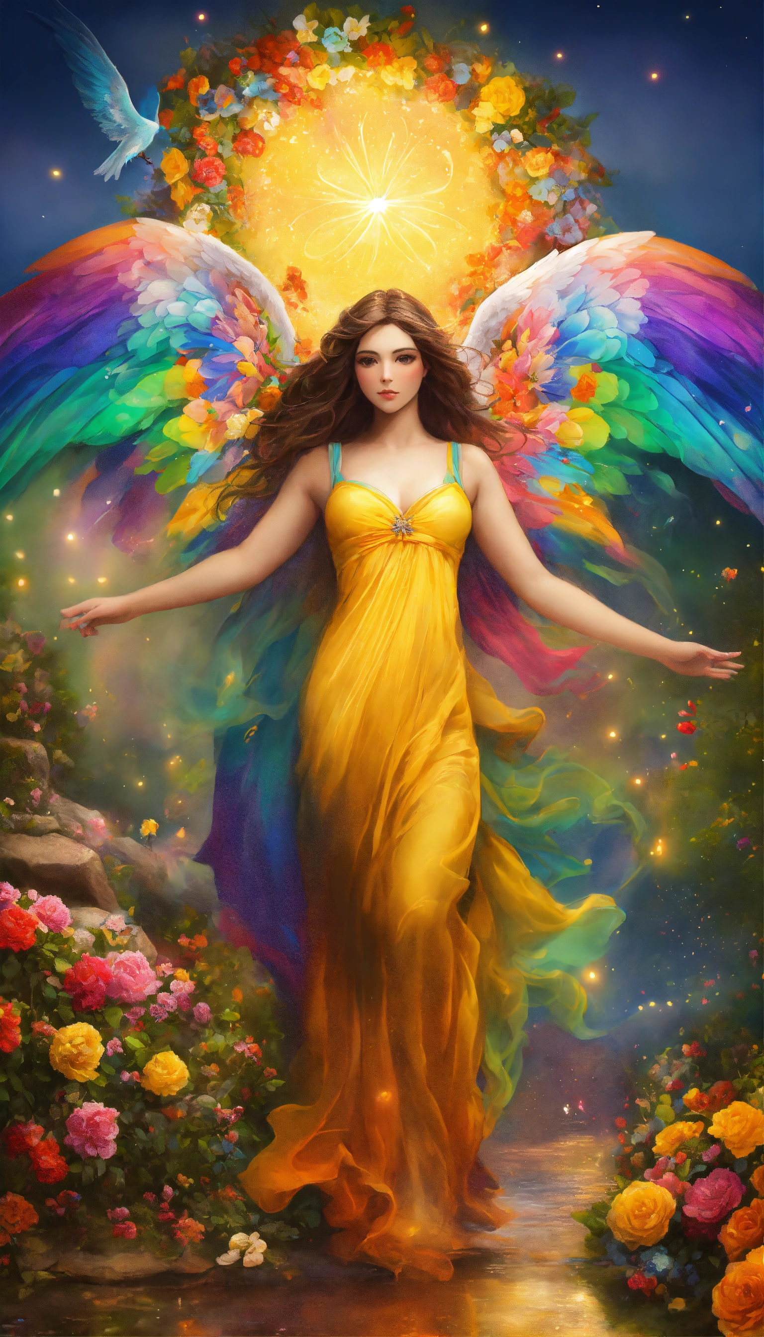 Lexica - Alas de angel hermosas y perfectas de color arcoíris ...