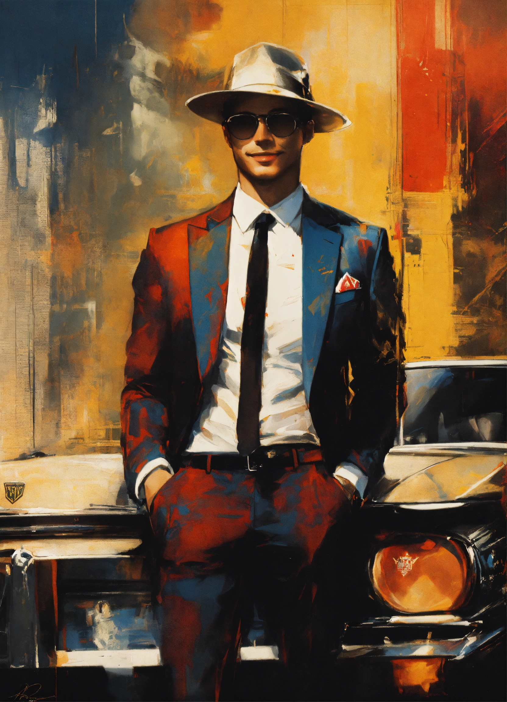 Lexica - "Suit" with a graphic of a streetwear automobile,smile, by ...