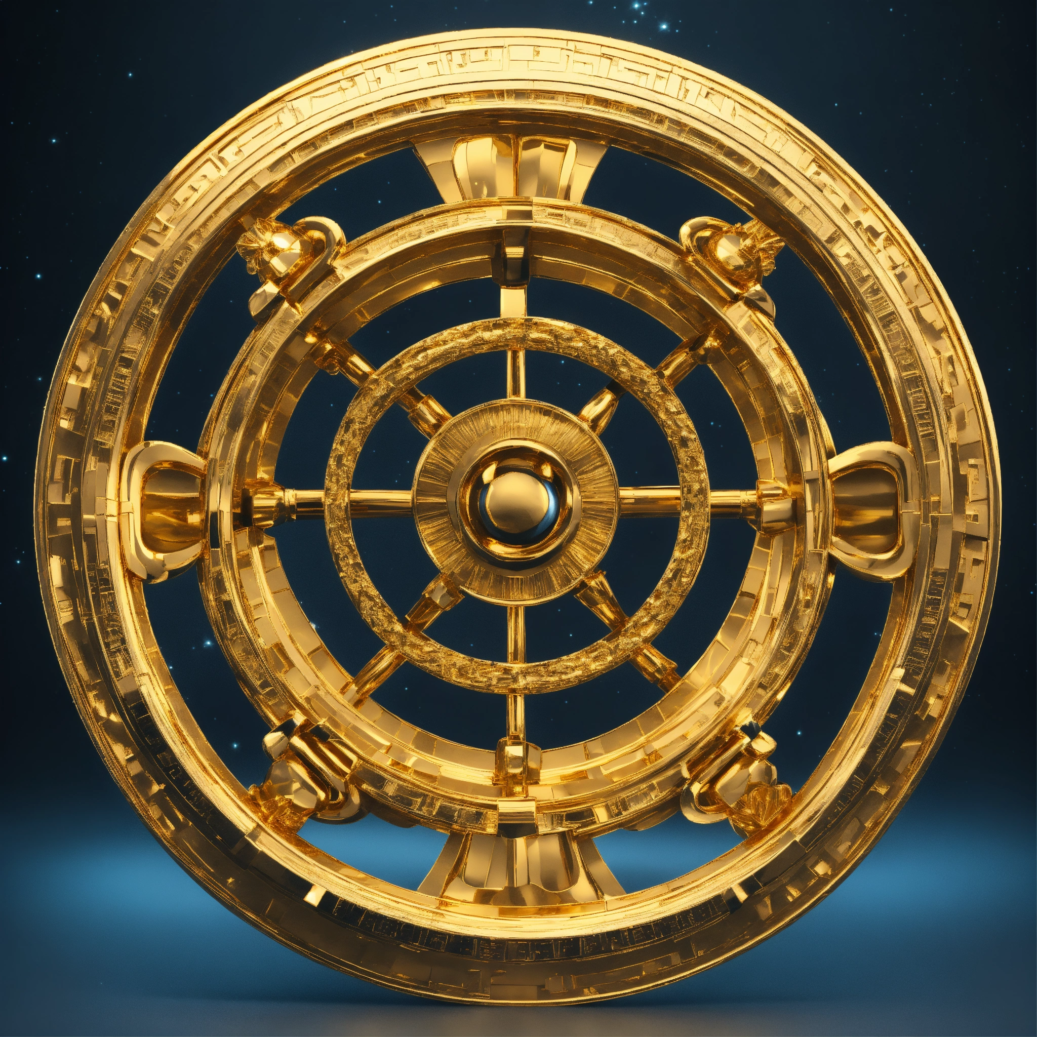 Lexica - Symbol of the Gemini sign in gold color, in a three ...