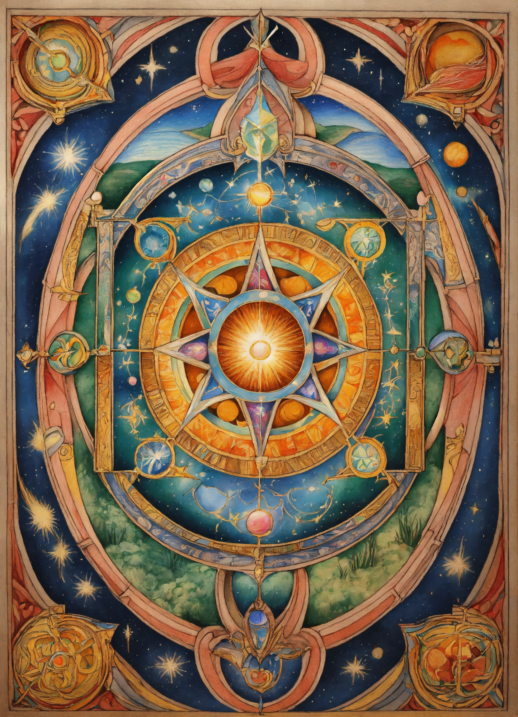 Lexica - Drawing imitation of a 15th century alchemical engravaving ...