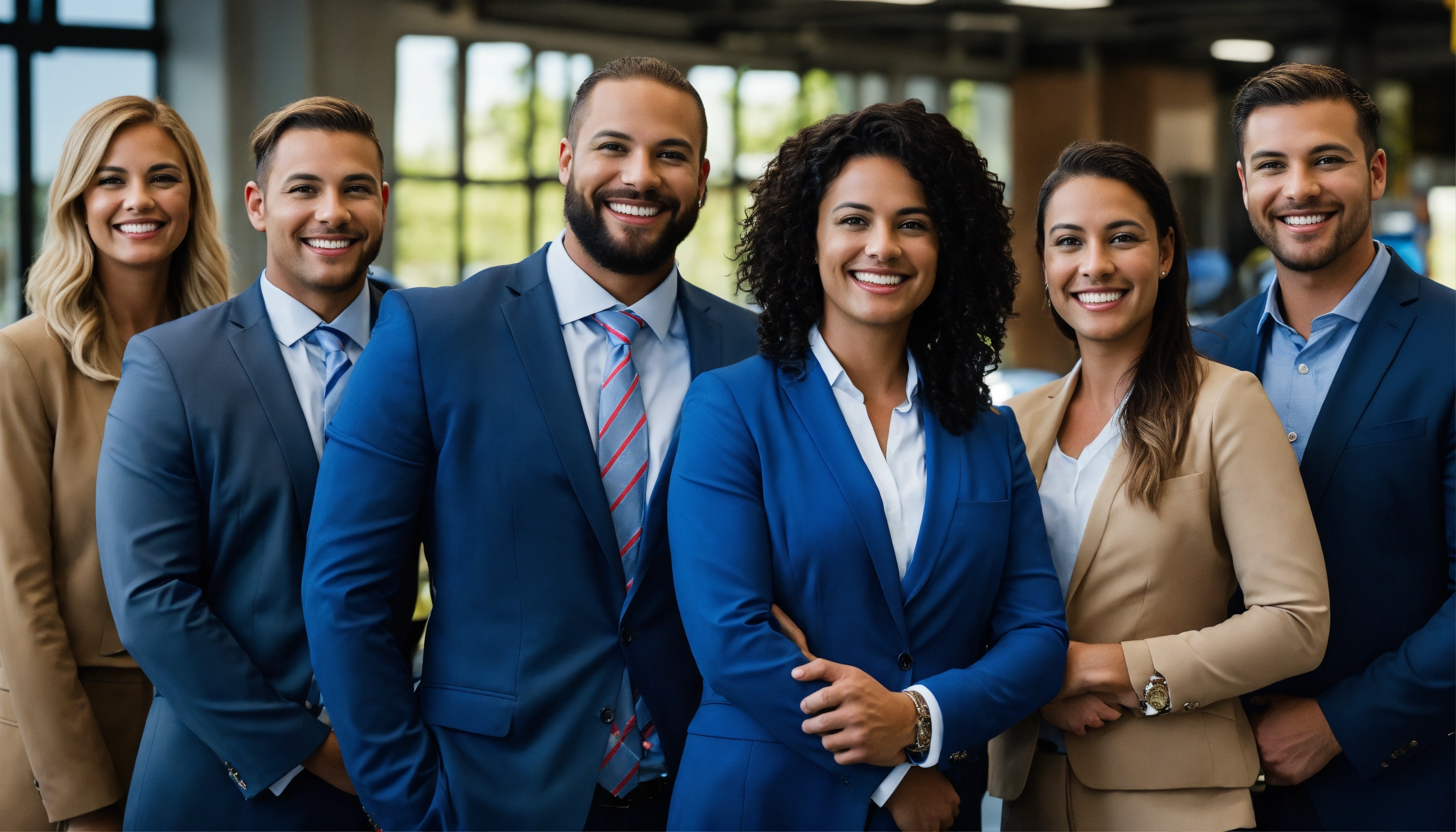 Lexica - A group of car salespeople standing together and smiling ...