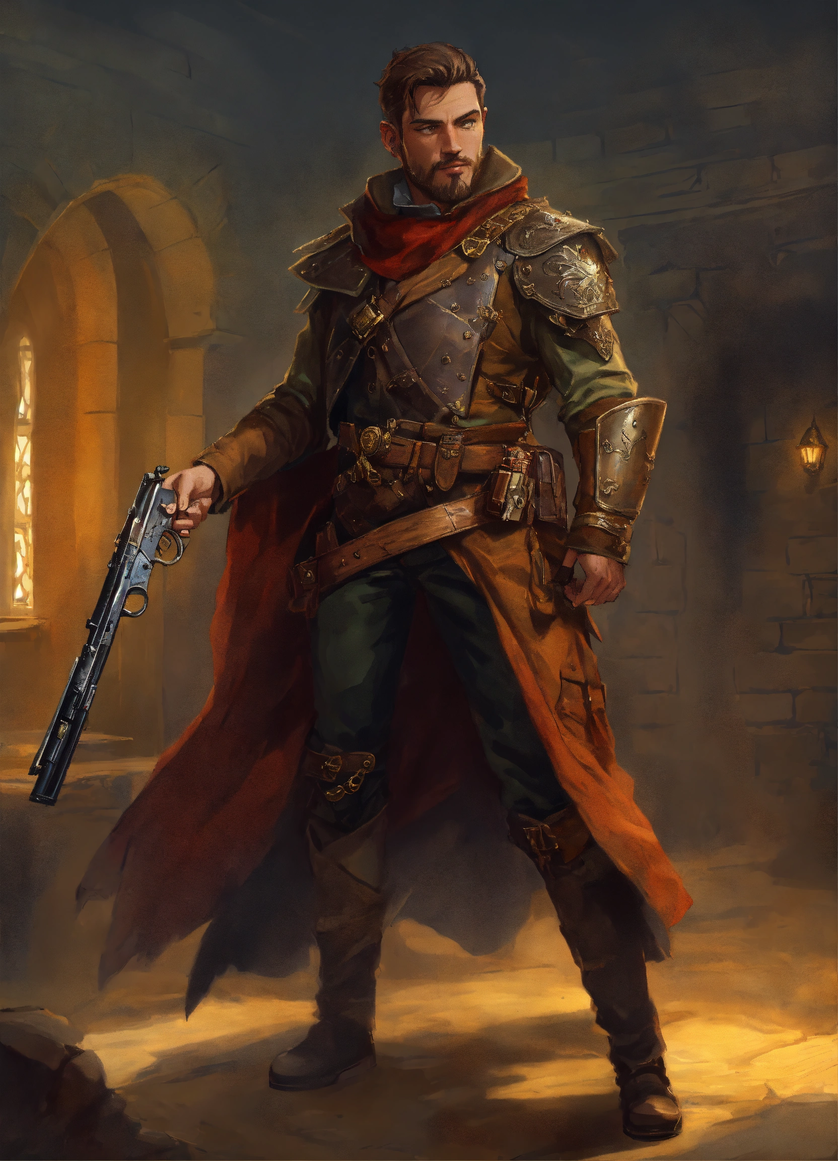 Lexica - Male human bounty hunter treasure seeker, with a dueling ...