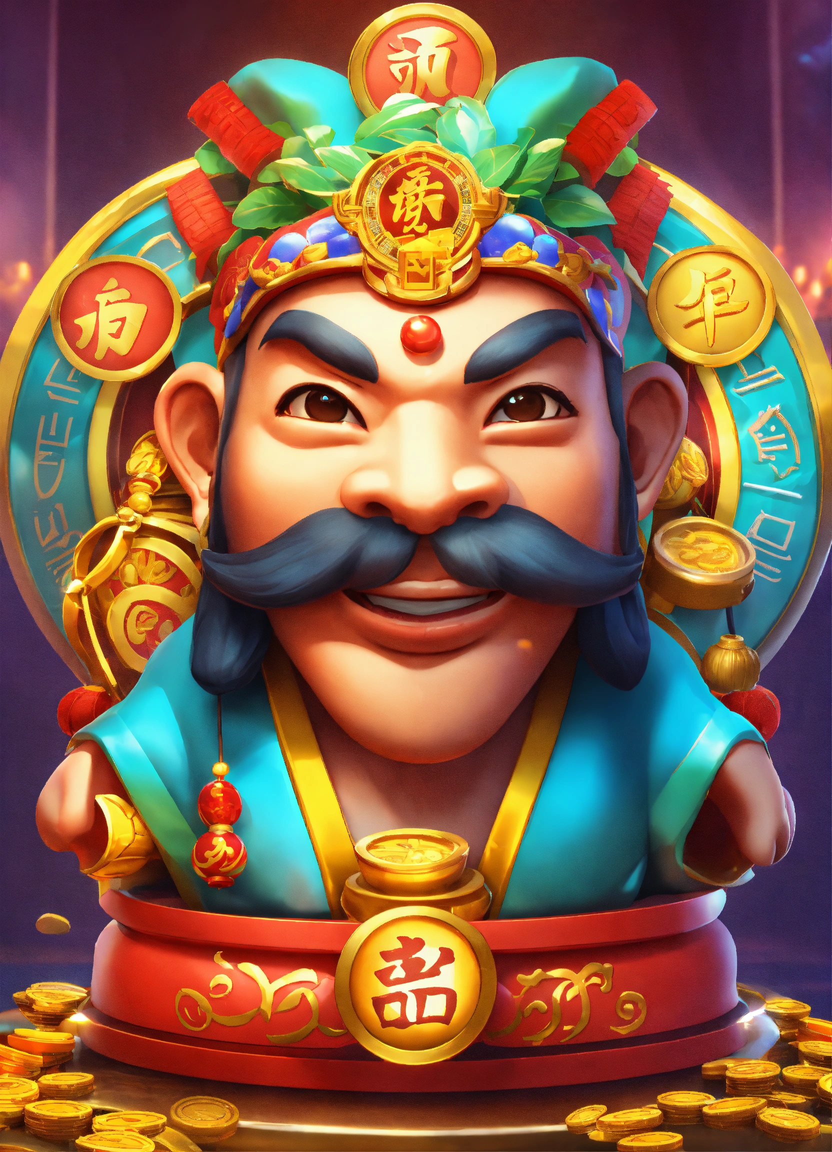 Lexica - God of wealth (chinese) slot machine game icon 3d