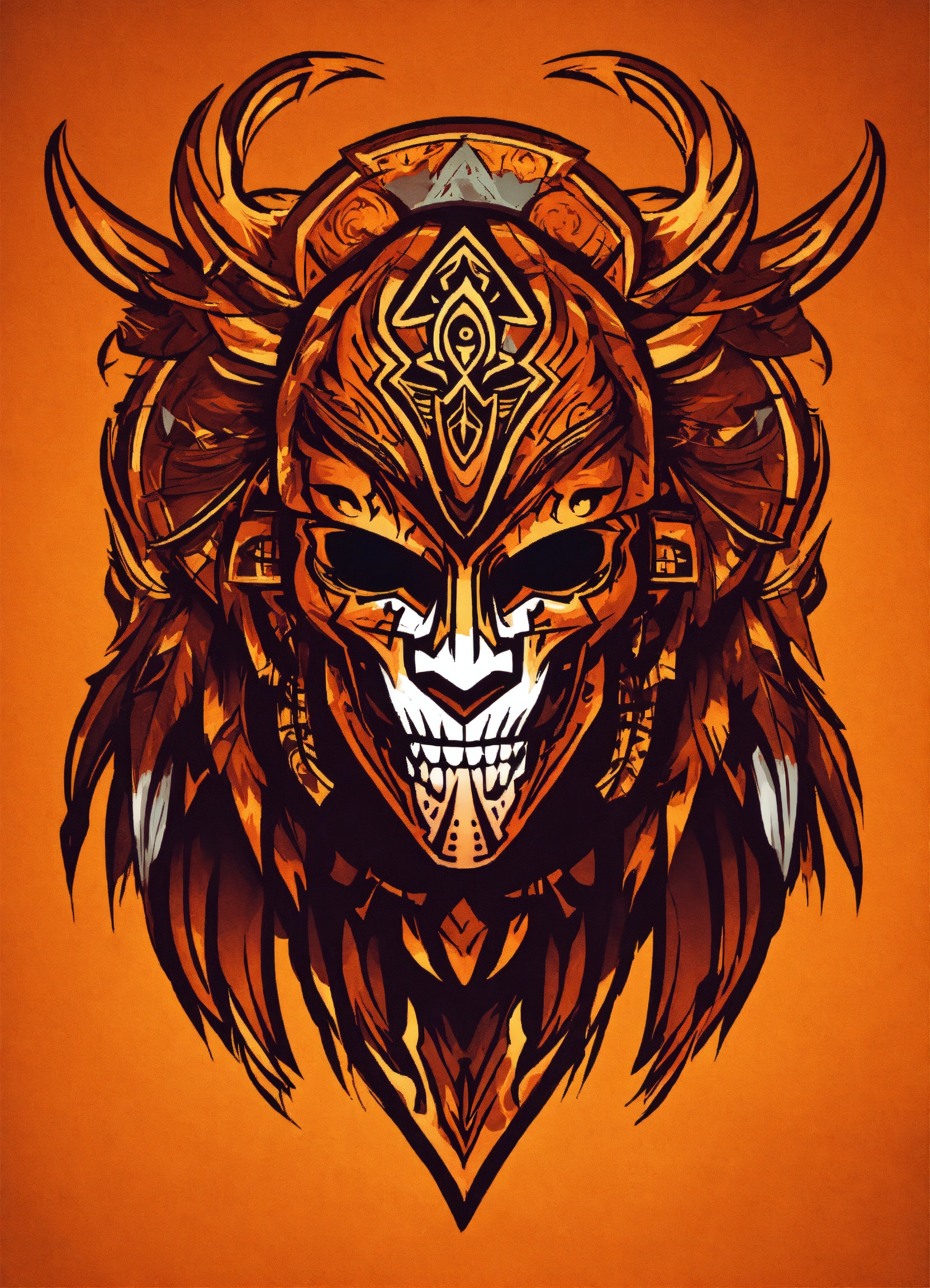 Lexica - Vector tribal logo of a phantom in e-sports style