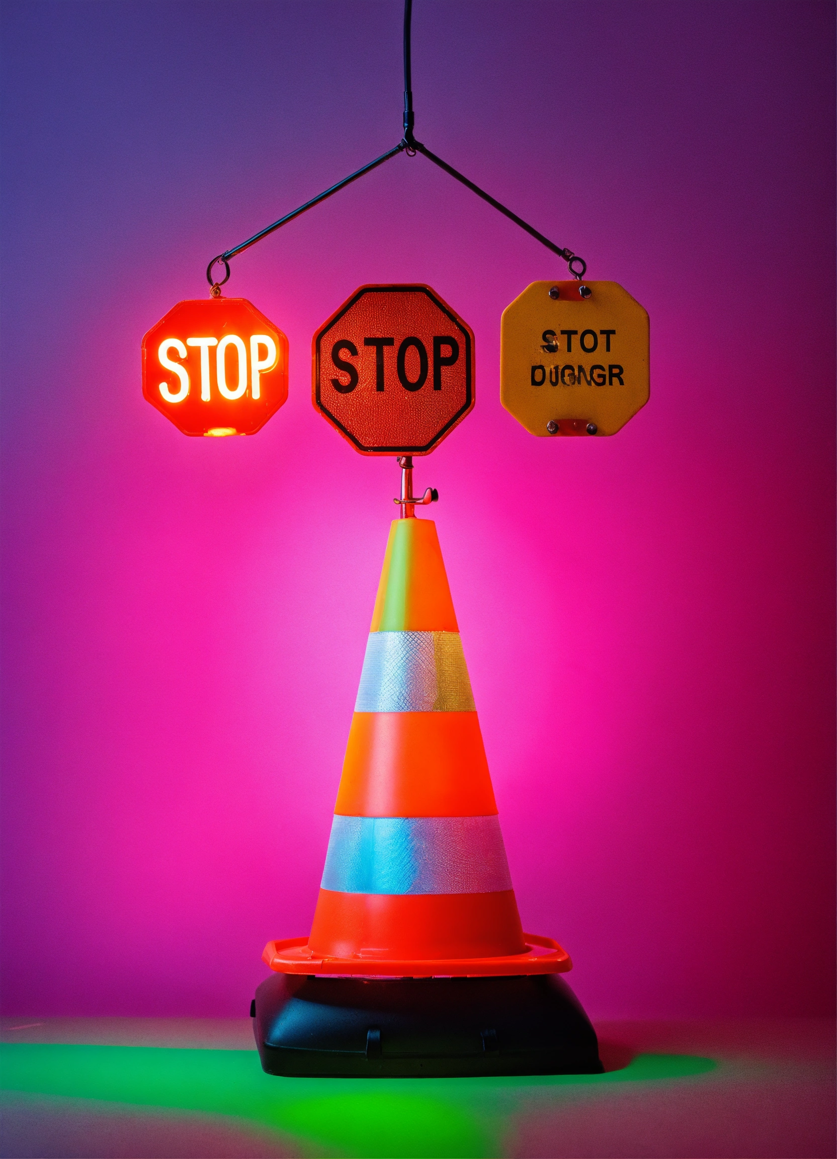 Lexica - Objects suspended in the air danger sign, stop sign, traffic ...