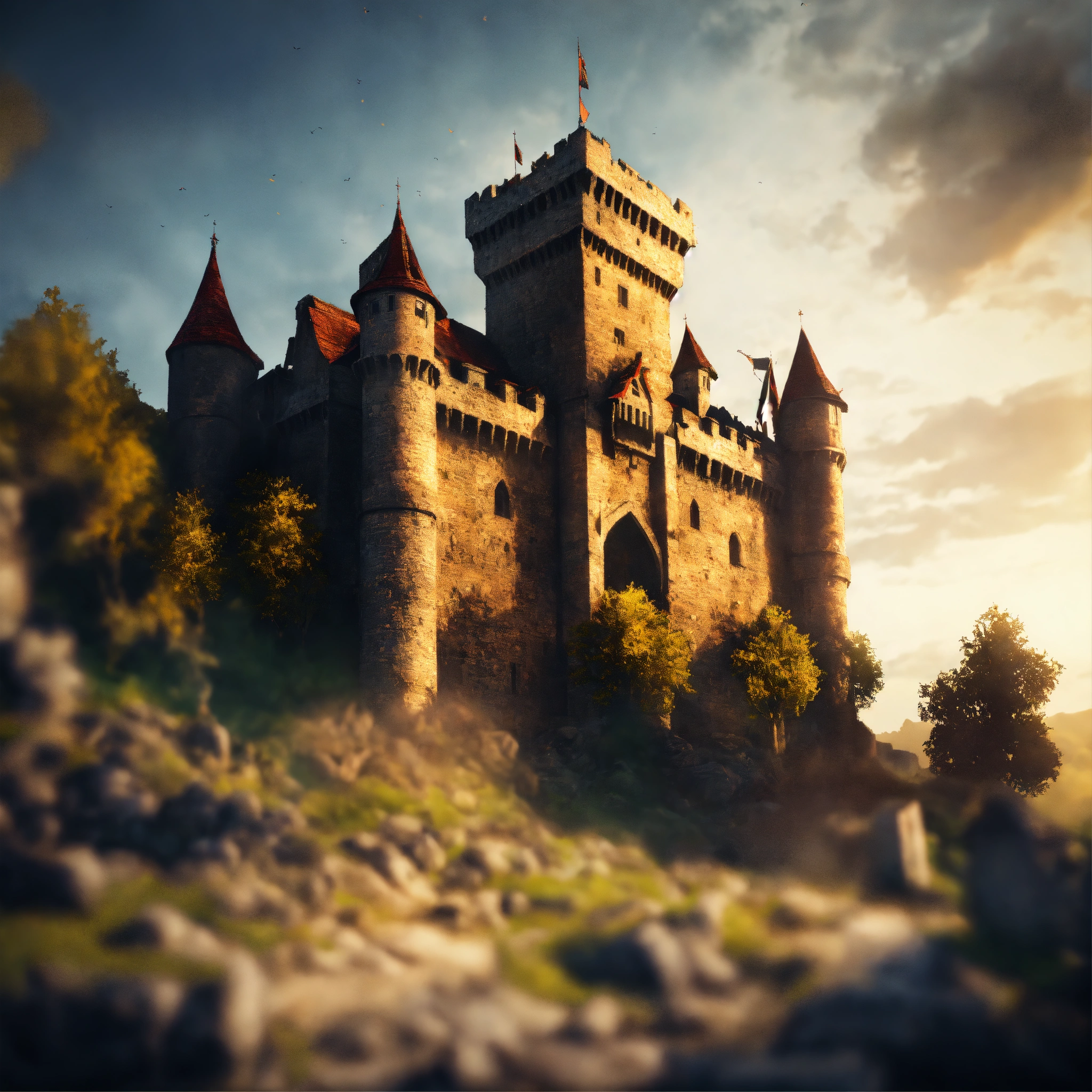 Lexica - Medieval castle, excellent composition, cinematic concept art ...