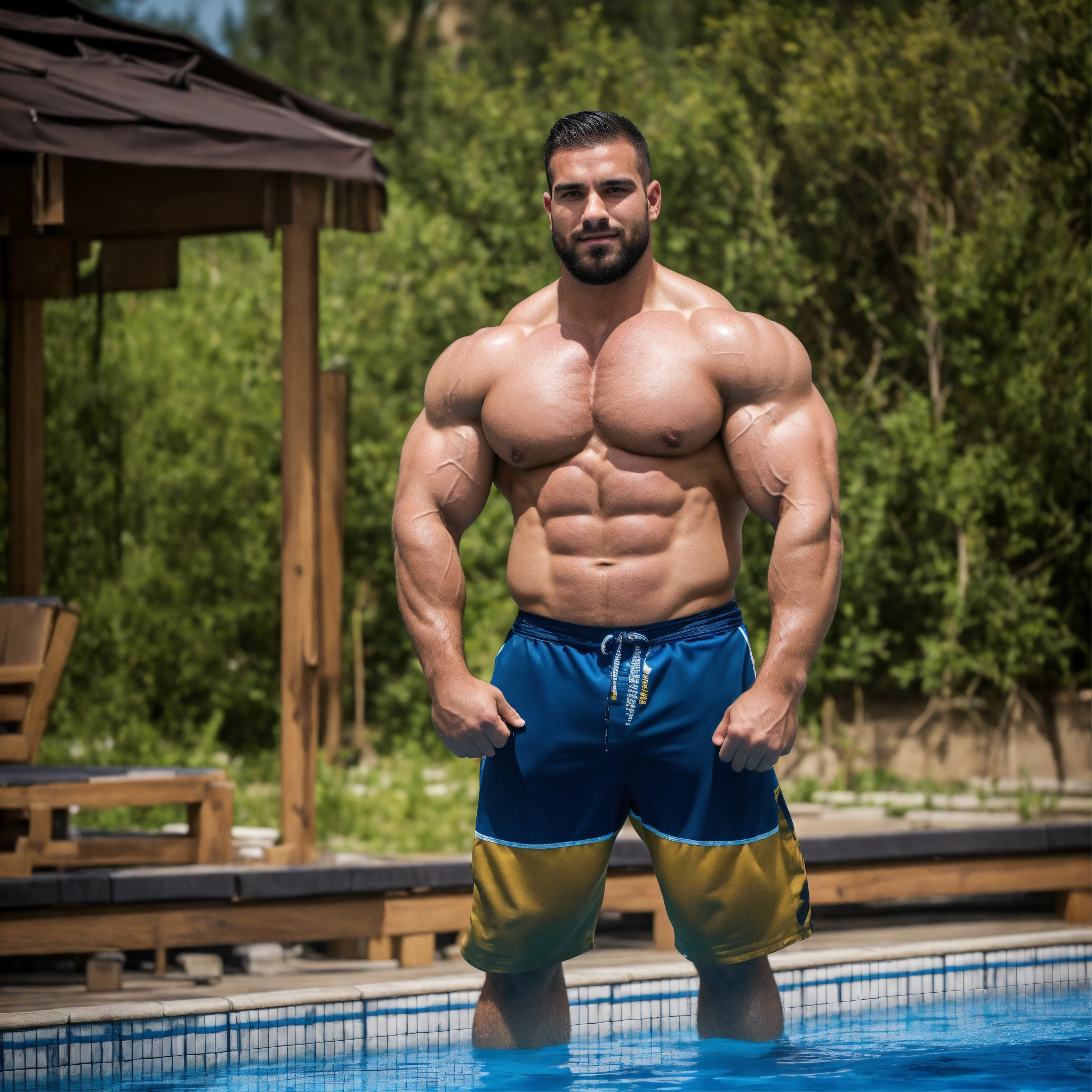 Lexica - 30-year-old man with big muscles, big bodybuilder, body like a ...