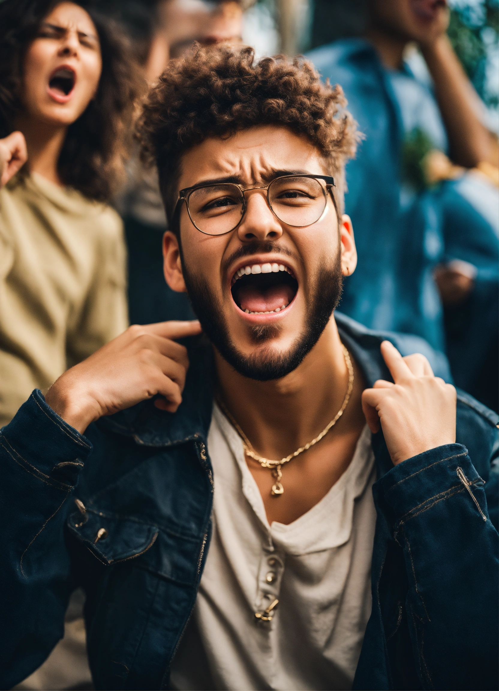 Lexica - Loud person yelling in front of friends