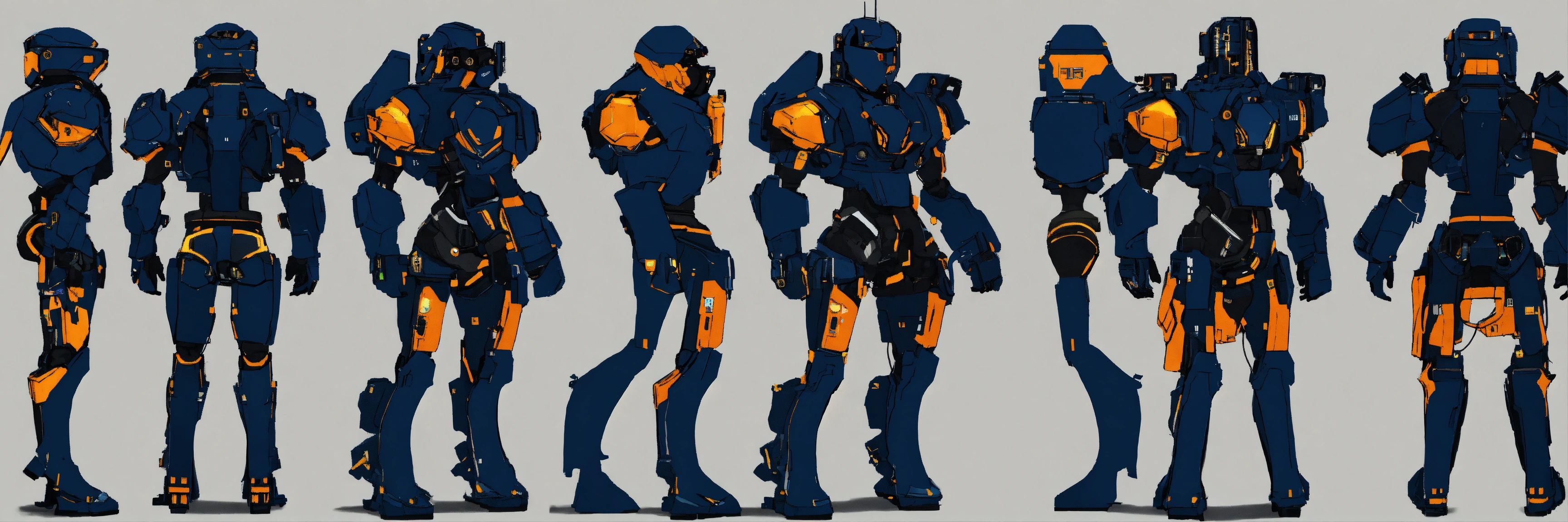Lexica - Cyberpunk mech suit, slim