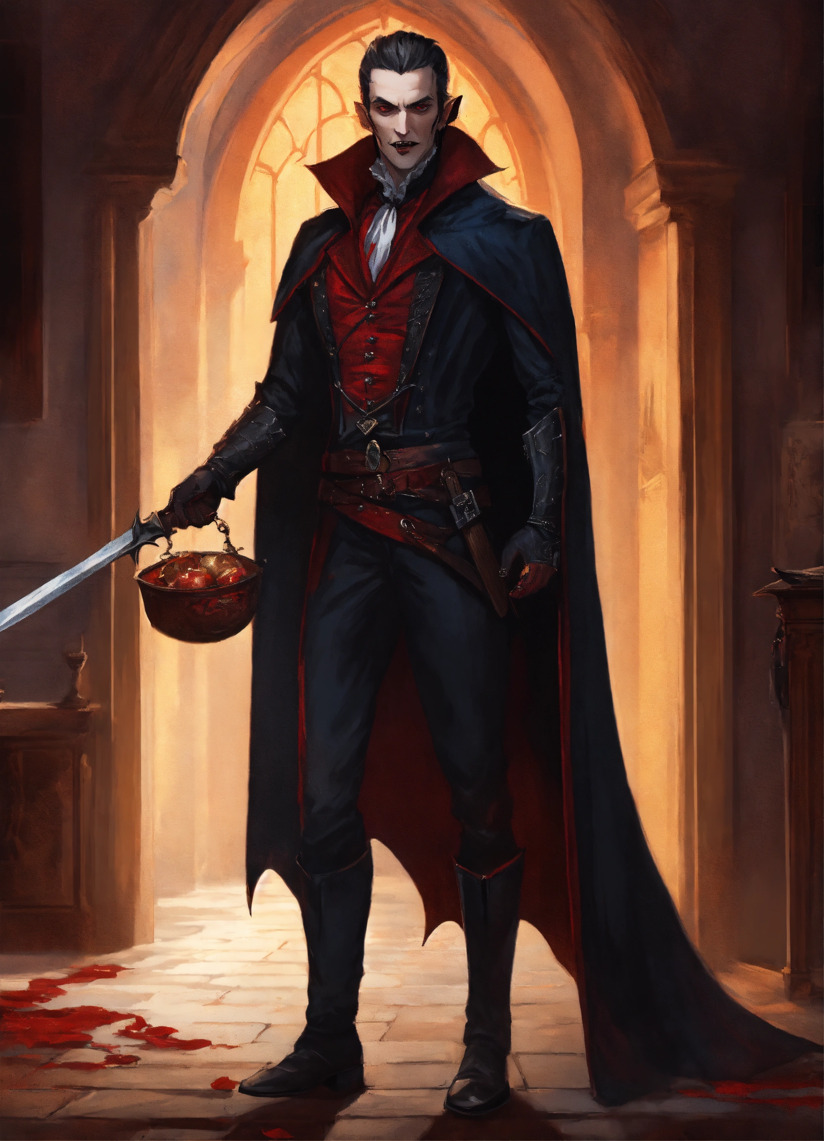 Lexica - Strahd von Zarovich as a full vampire with similarities with a bat