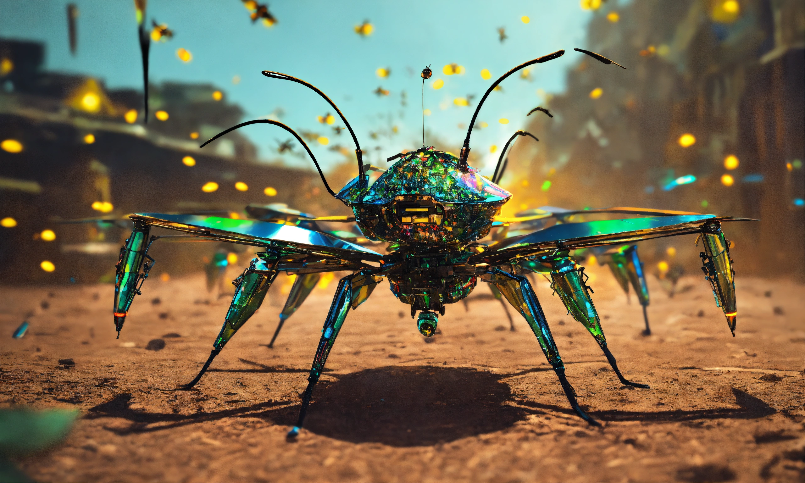 Lexica - Holographic swarm of armored insect drones, matrix, illusion ...