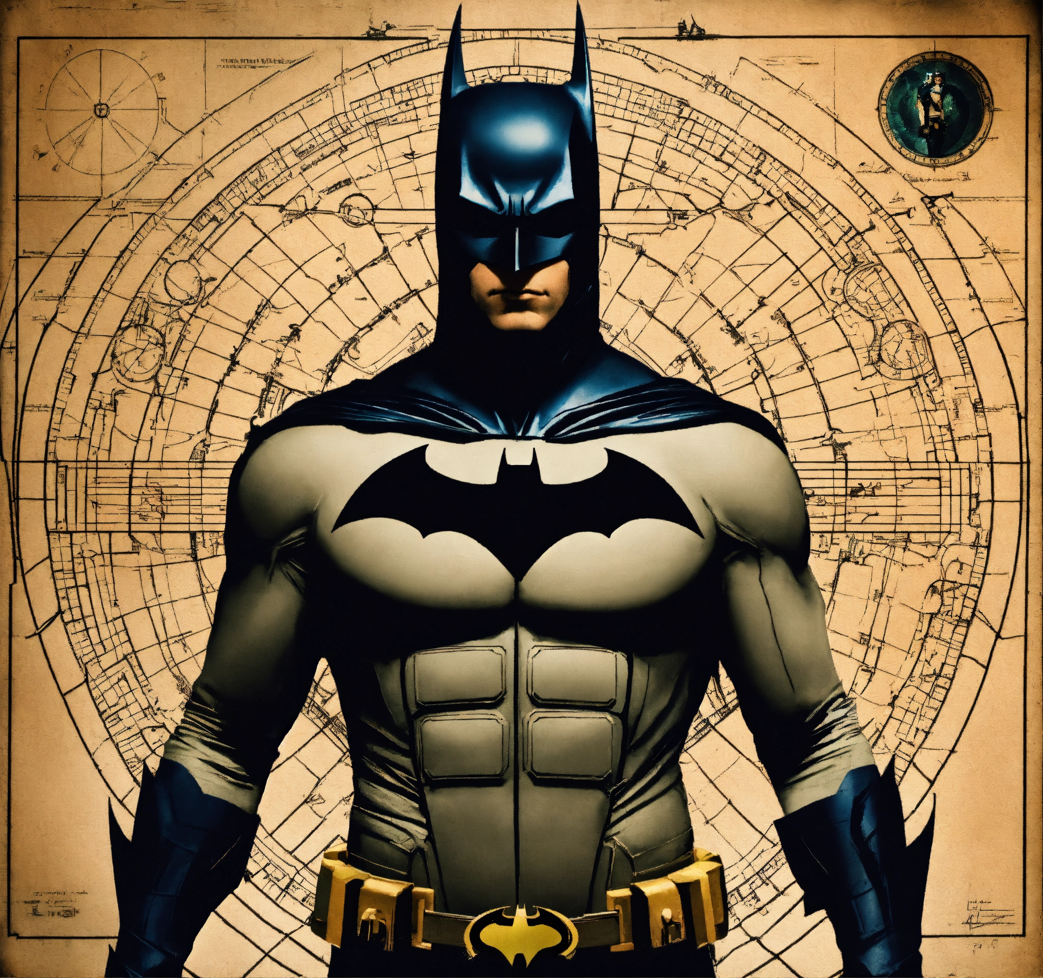 Lexica - Batman Vitruvian Man