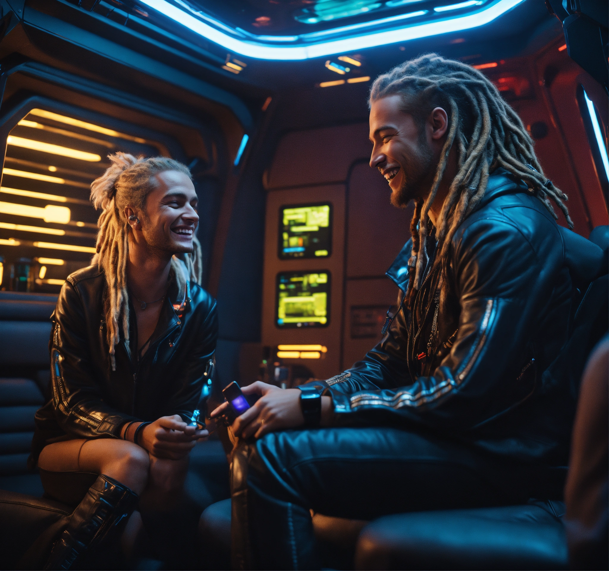 Lexica - Scruffy caucasian blonde dreadlock male rockstar talking to ...