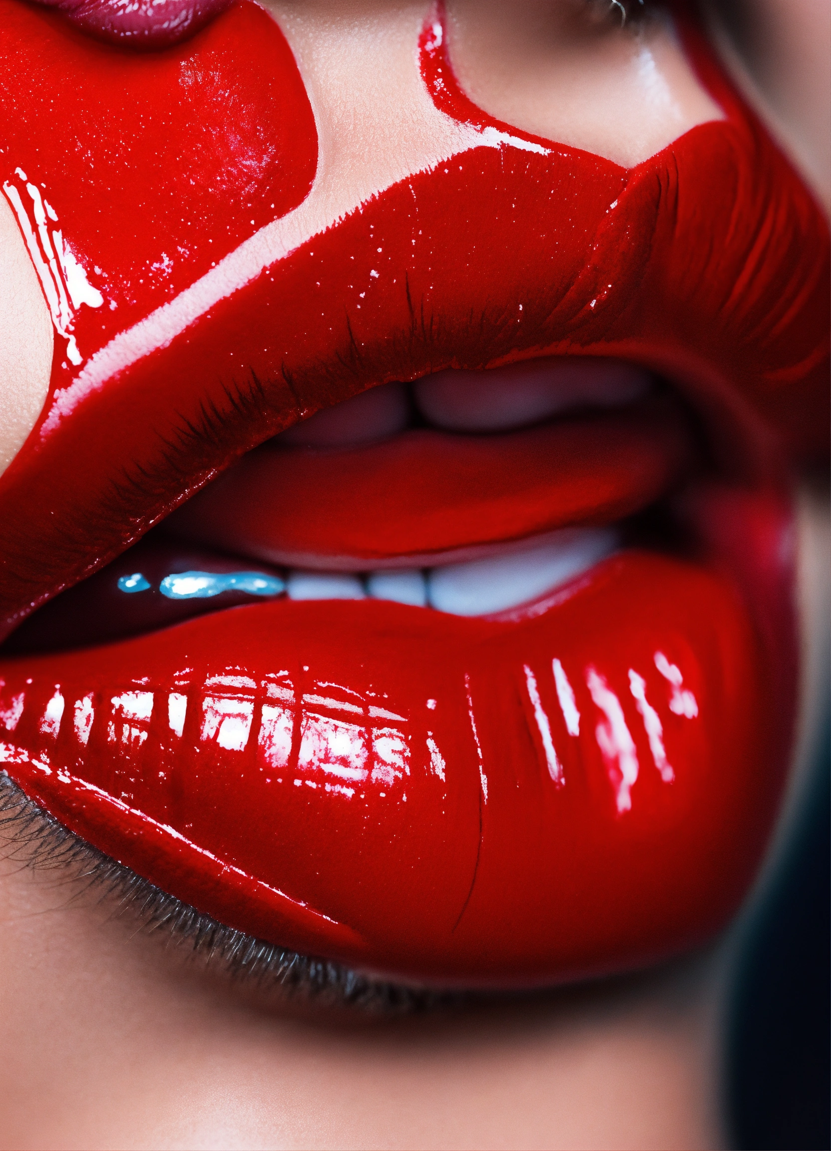Lexica - "simple red lip painting"