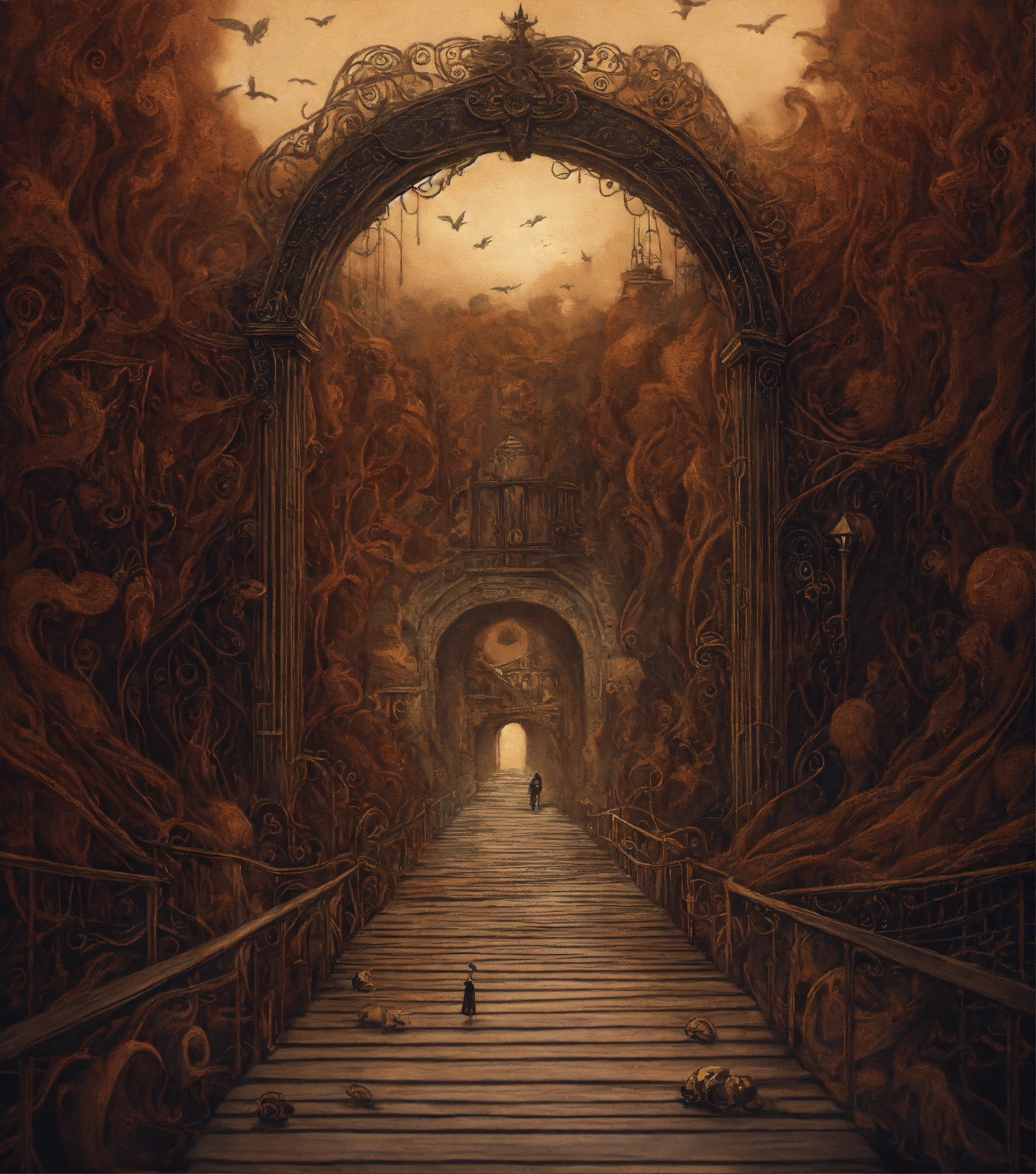 Lexica - Write the word "'Journey", ominous and eery, extremely ...