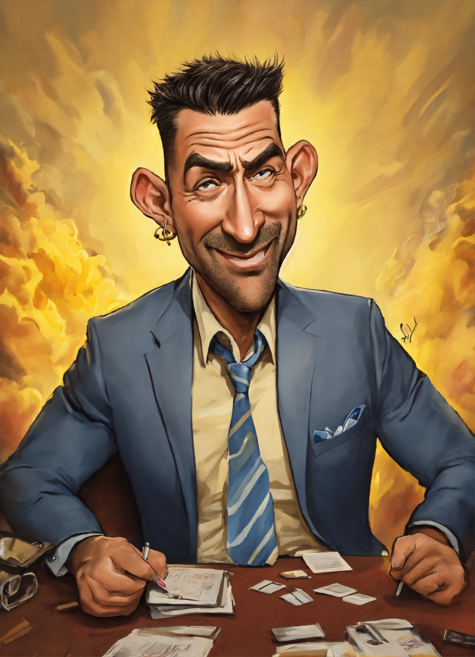 Lexica - Stressed Batista. Caricature, stress management, humoristic ...