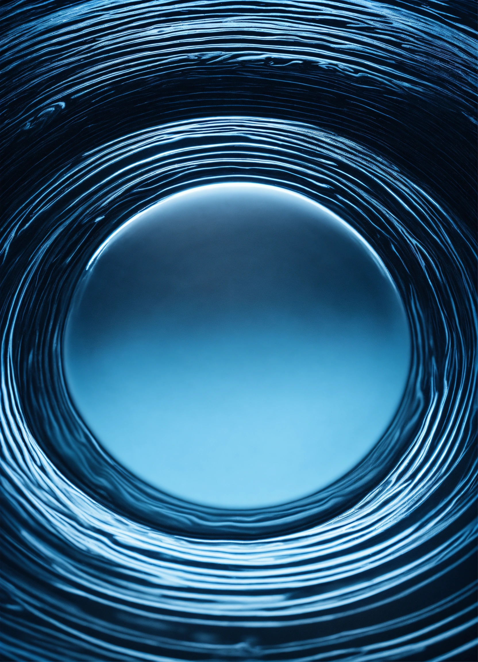 Lexica - Hyper realistic opaque blue abstract circular metallic frozen ...