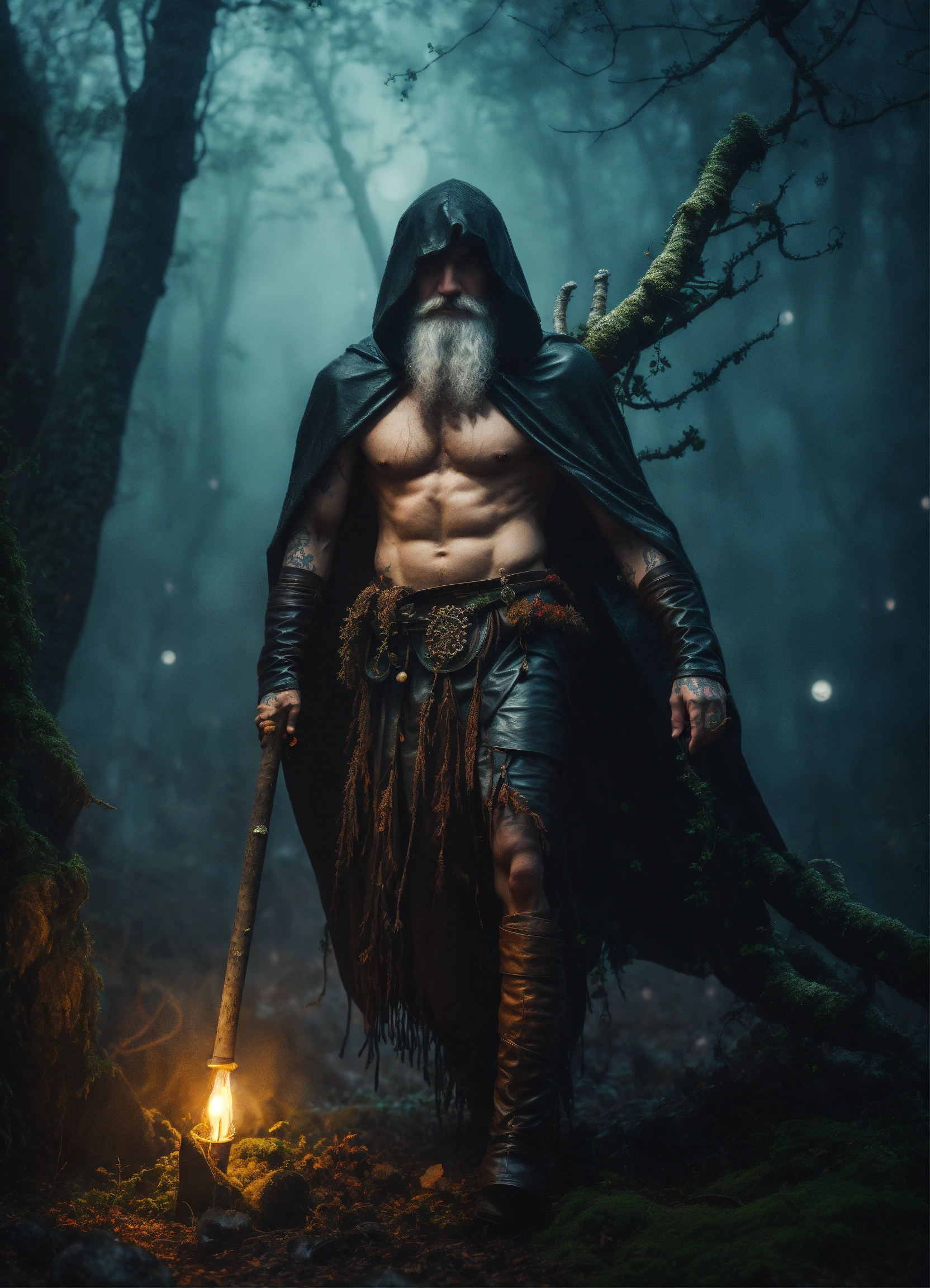 Lexica - In the style of fantasy art, a thin ribs showing boney ...