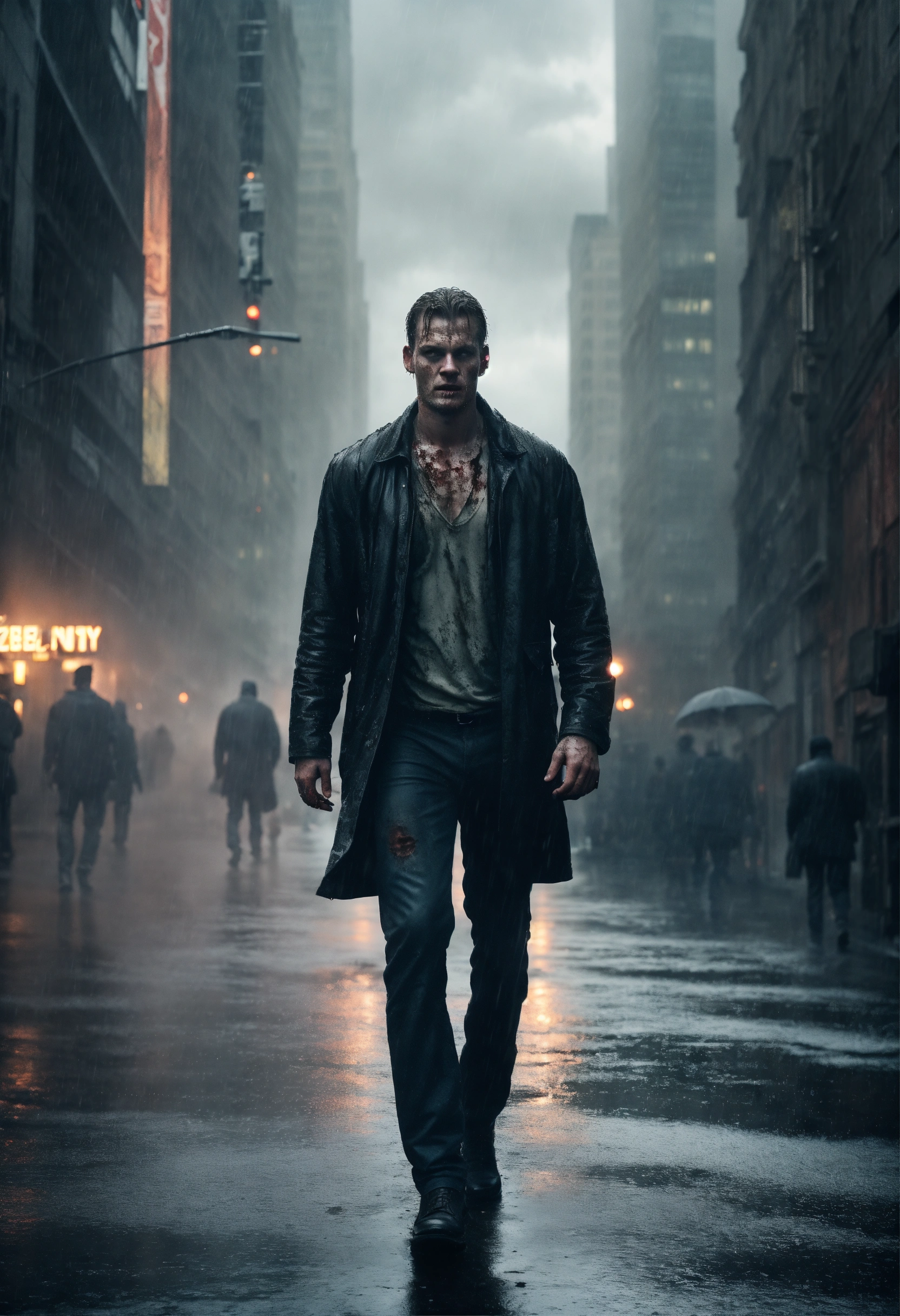 Lexica - Beautiful tall strong man, kinnaman, apocalypse, dark, walk ...