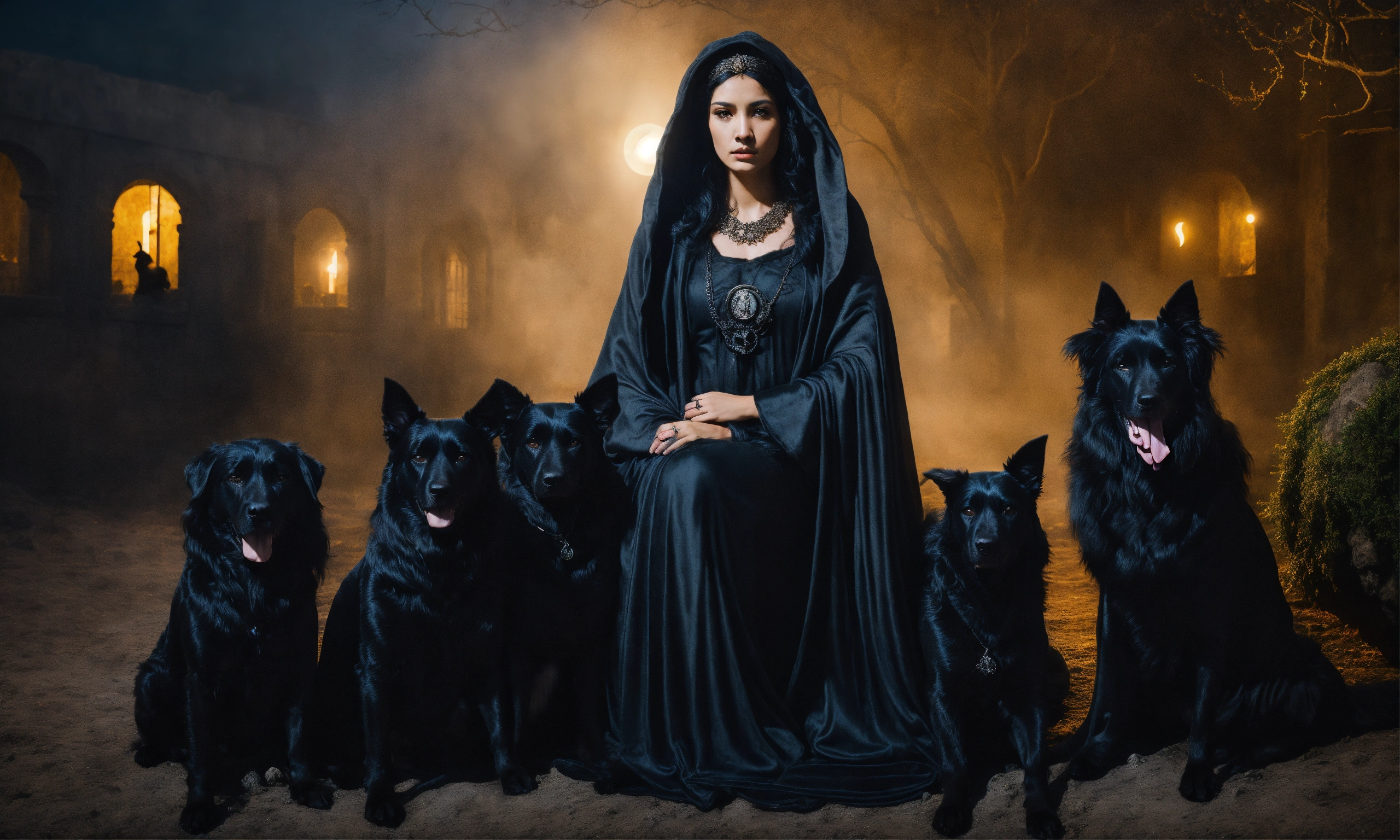 Lexica - Greek mythology, goddess Hecate in the underworld, black hair ...